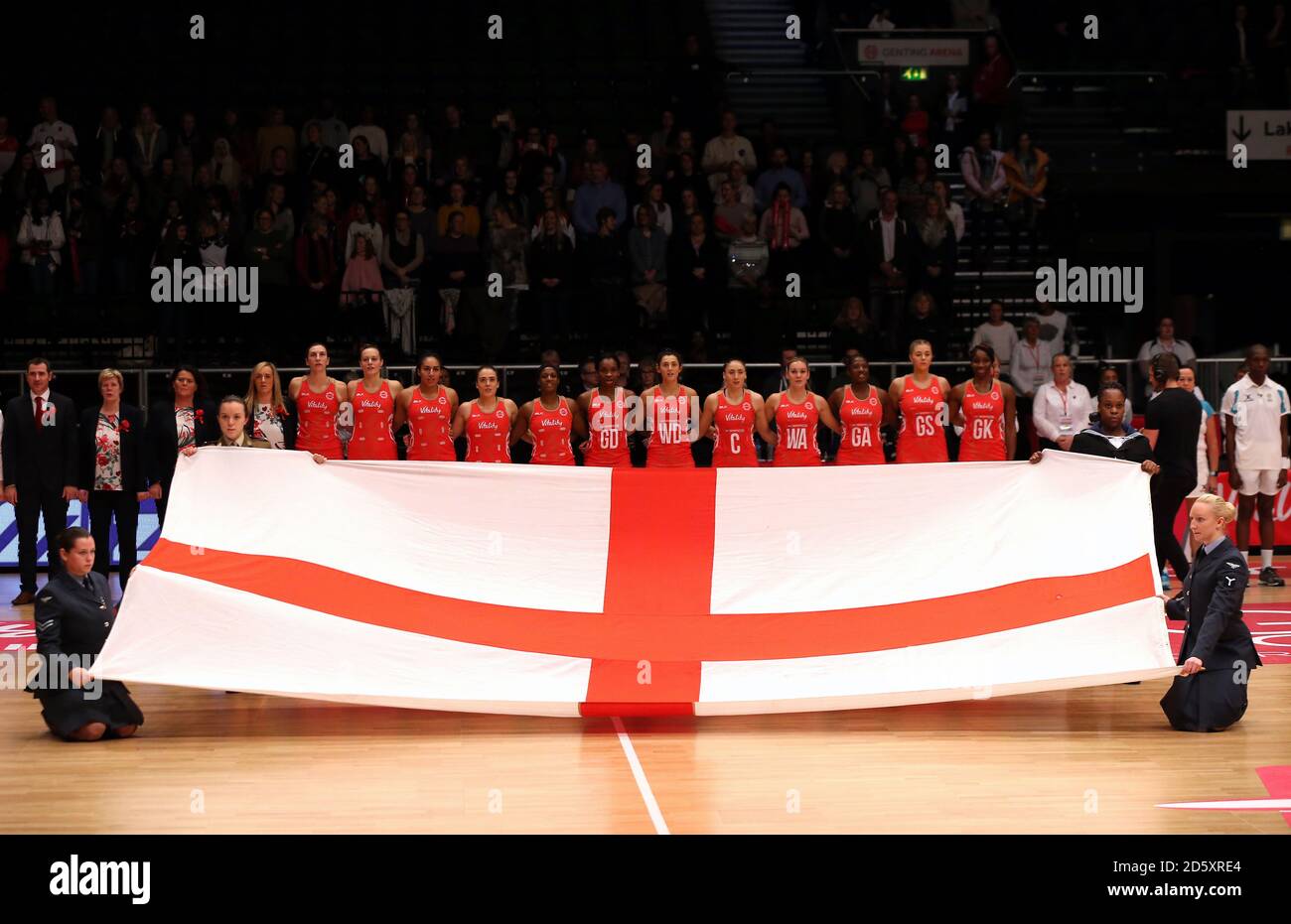 England Roses' line up prior to the match Stock Photo - Alamy