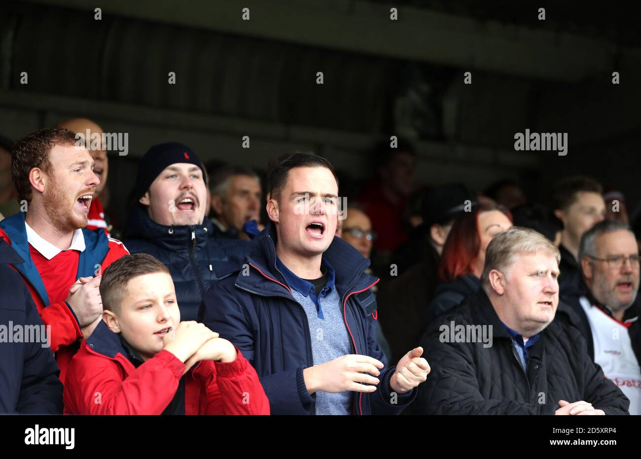 Fans in the stands show their support Stock Photo - Alamy