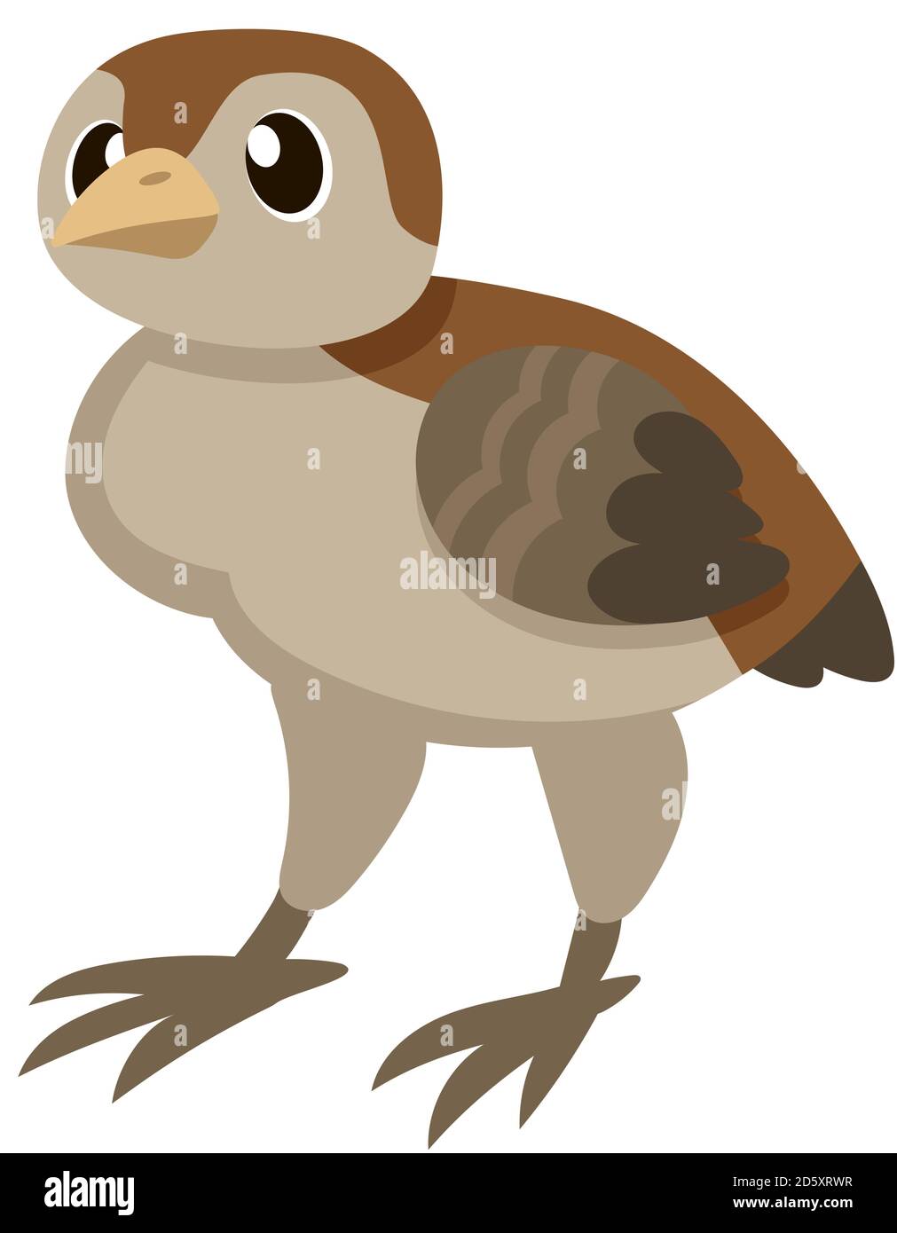 Baby turkey side view. Farm animal in cartoon style Stock Vector Image ...