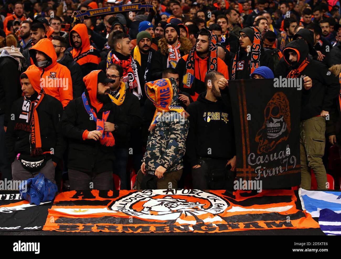 APOEL Nicosia's fans show their support in the stands Stock Photo - Alamy