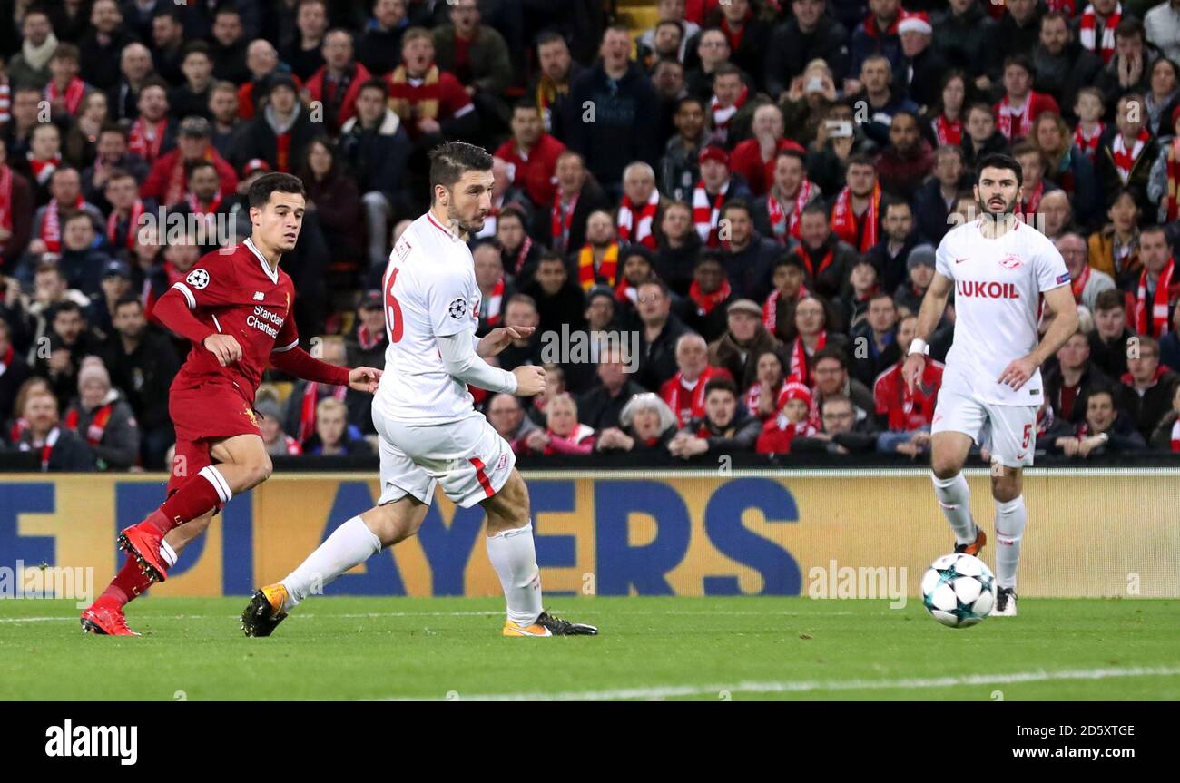 Soccer football ucl group stage fc full length goal hi-res stock ...