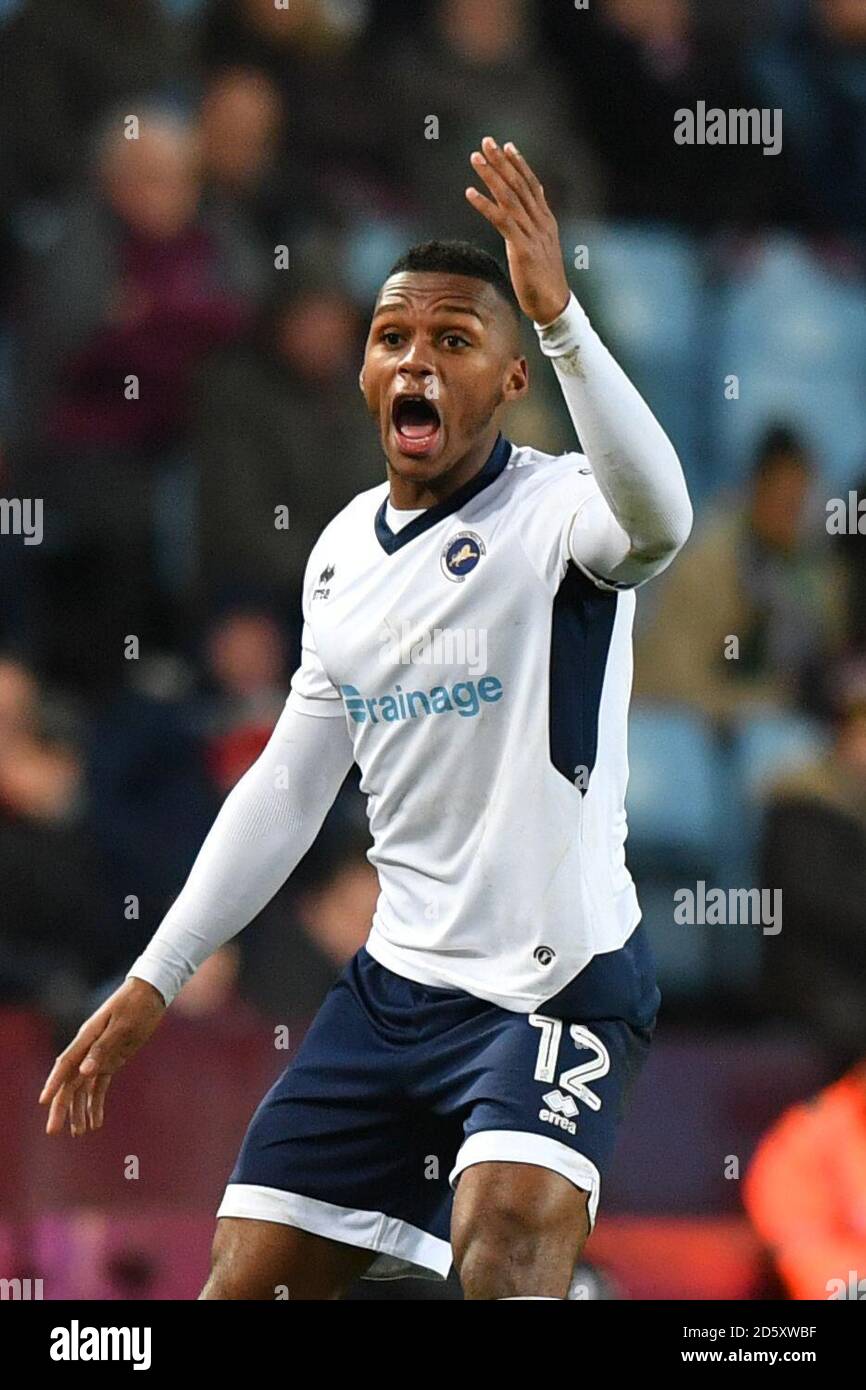 Millwall's Mahlon Romeo reacts Stock Photo - Alamy