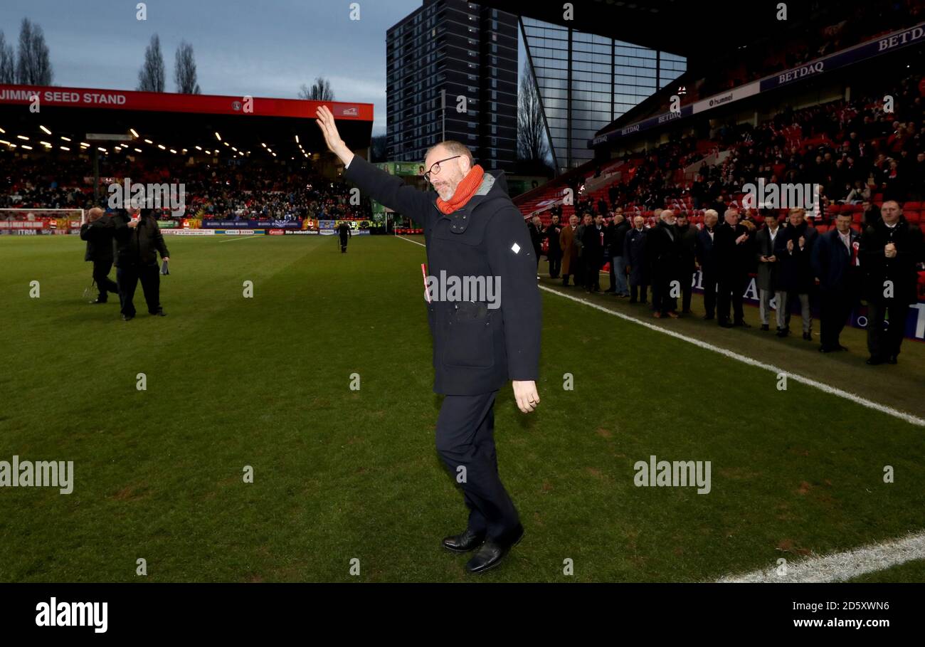 Charlton Athletic former players and Directors receive a commemorative ...