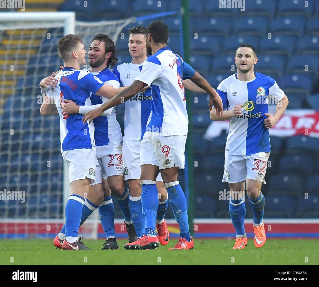 Blackburn Rovers' celebrate their opening goal Stock Photo - Alamy