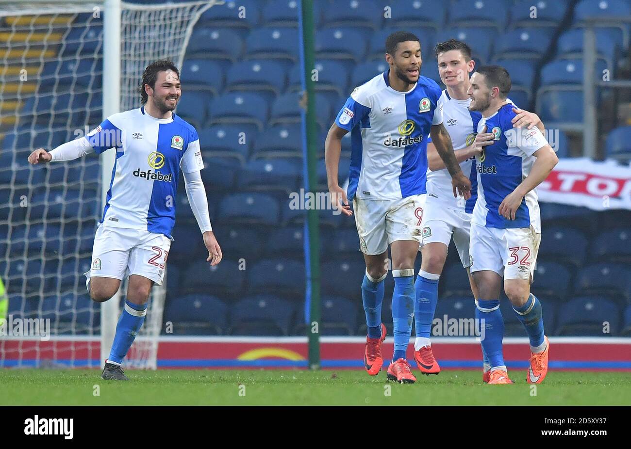 Blackburn Rovers' celebrate their opening goal Stock Photo - Alamy