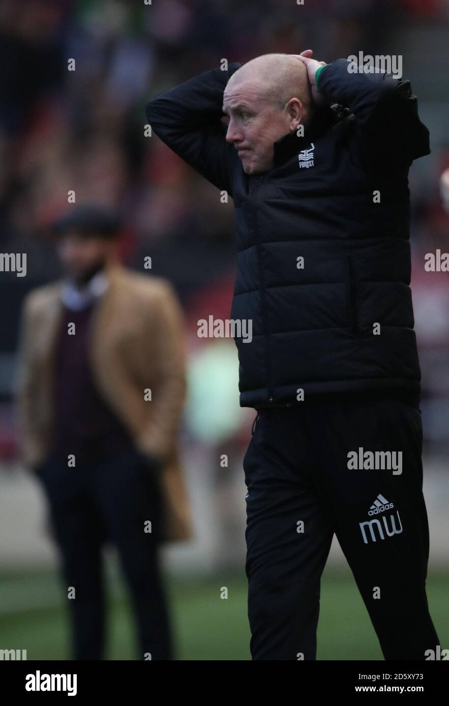 Nottingham Forest manager Mark Warburton shows his frustration after ...