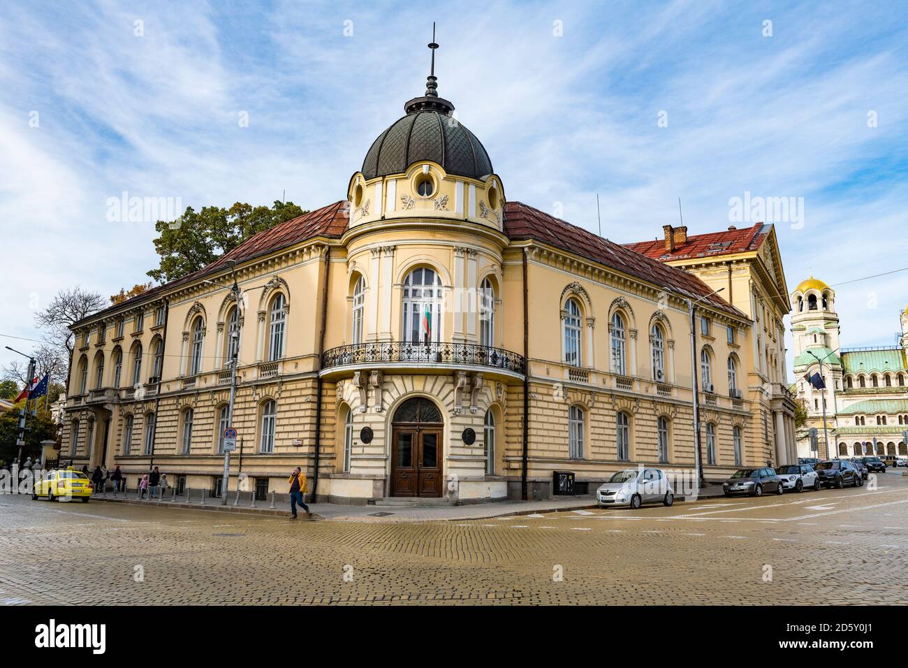 Library of Bulgarian Academy of Sciences with Nevsky cathedral, Sofia ...
