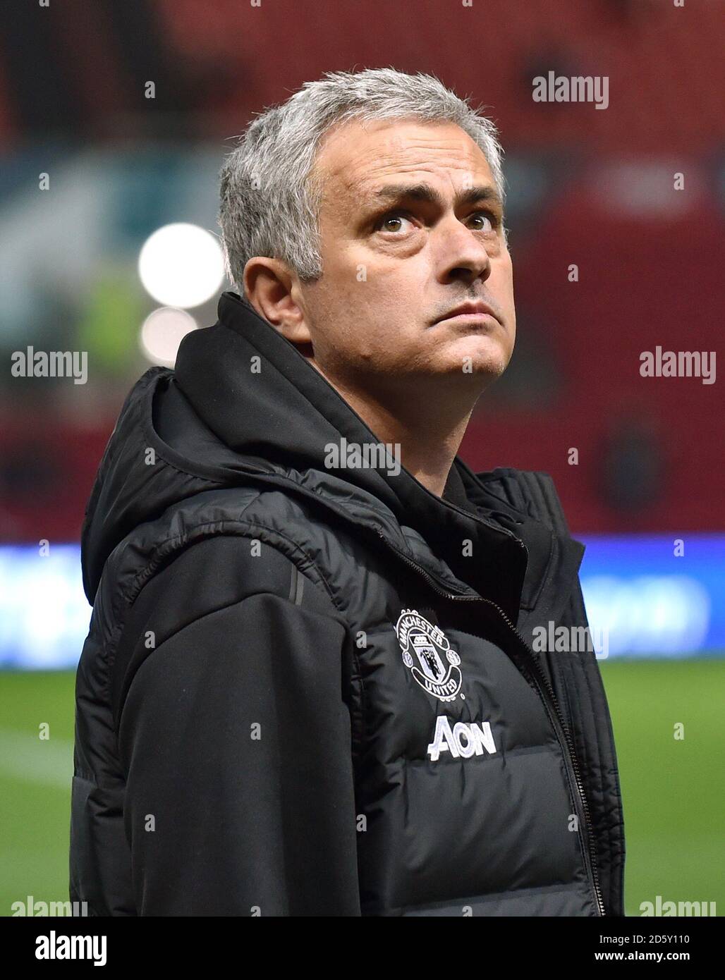 Manchester United manager Jose Mourinho ahead of the match Stock Photo ...
