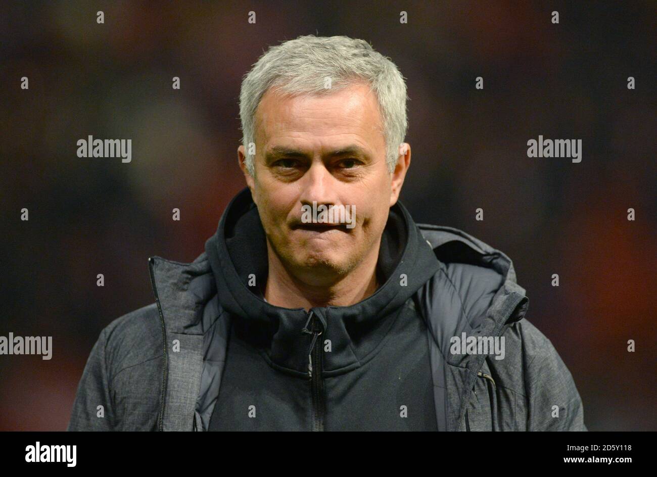 Manchester United manager Jose Mourinho ahead of the match Stock Photo ...