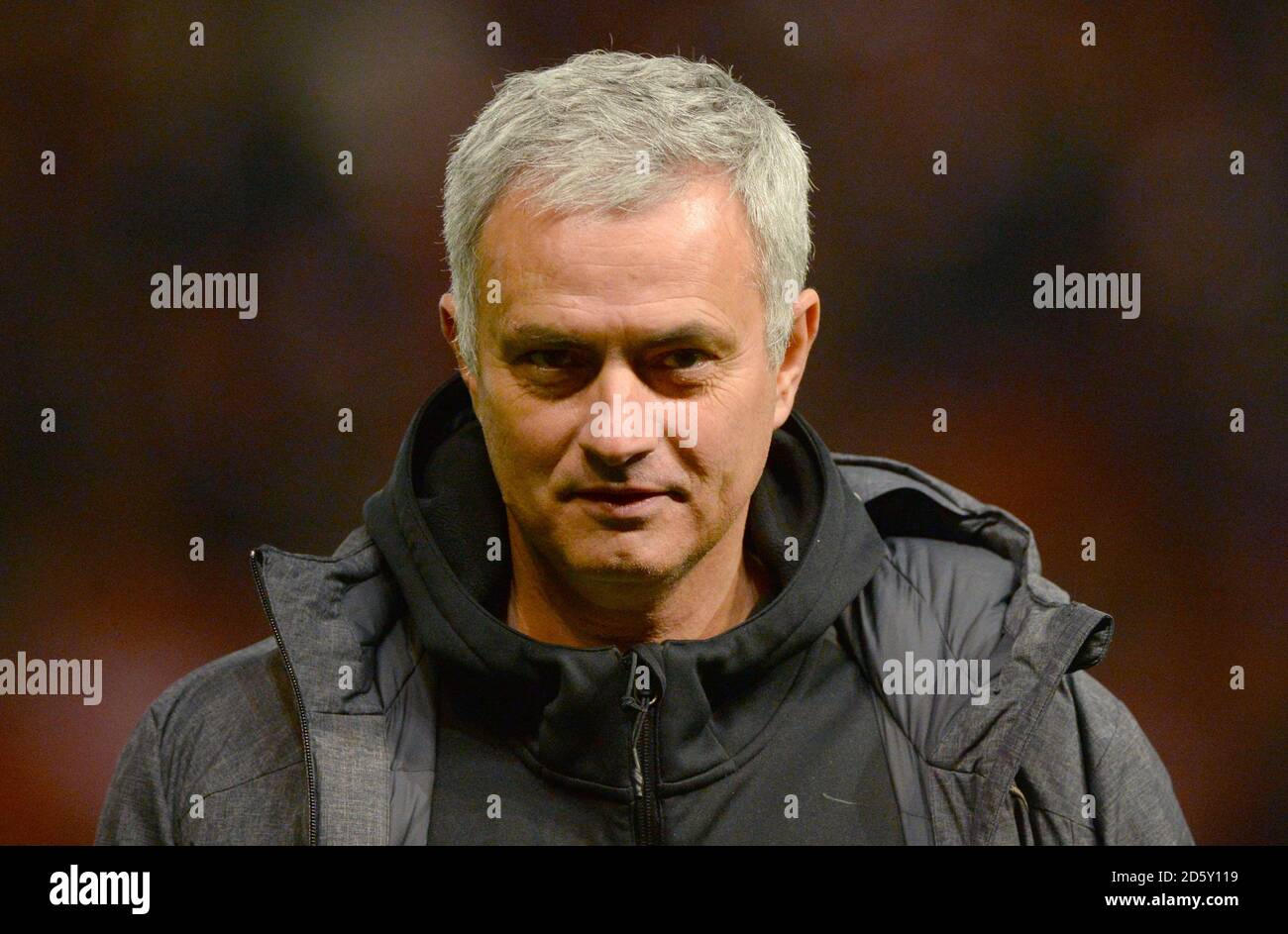 Manchester United manager Jose Mourinho ahead of the match Stock Photo ...