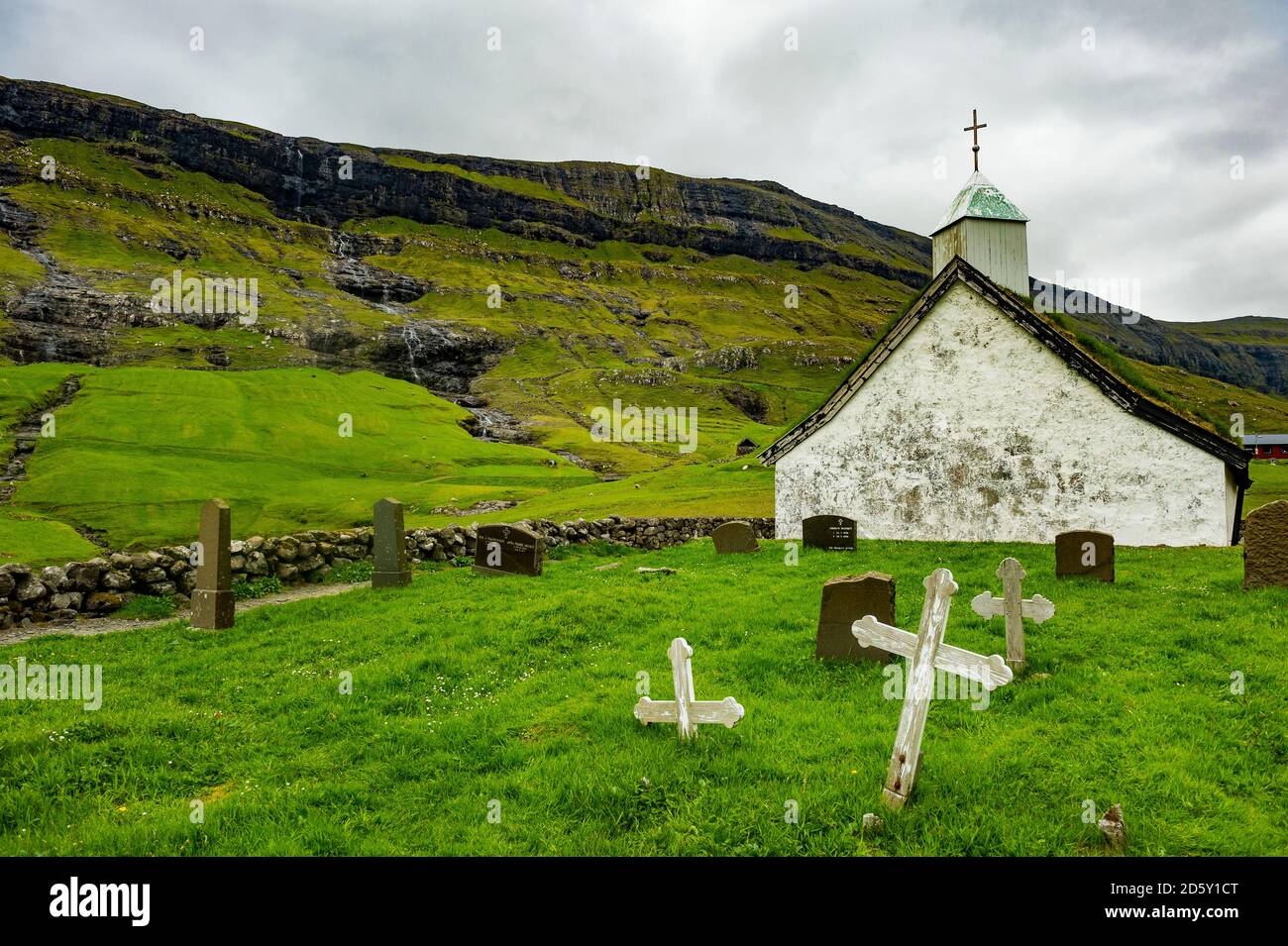 Faroe islands saksun church hi-res stock photography and images - Alamy