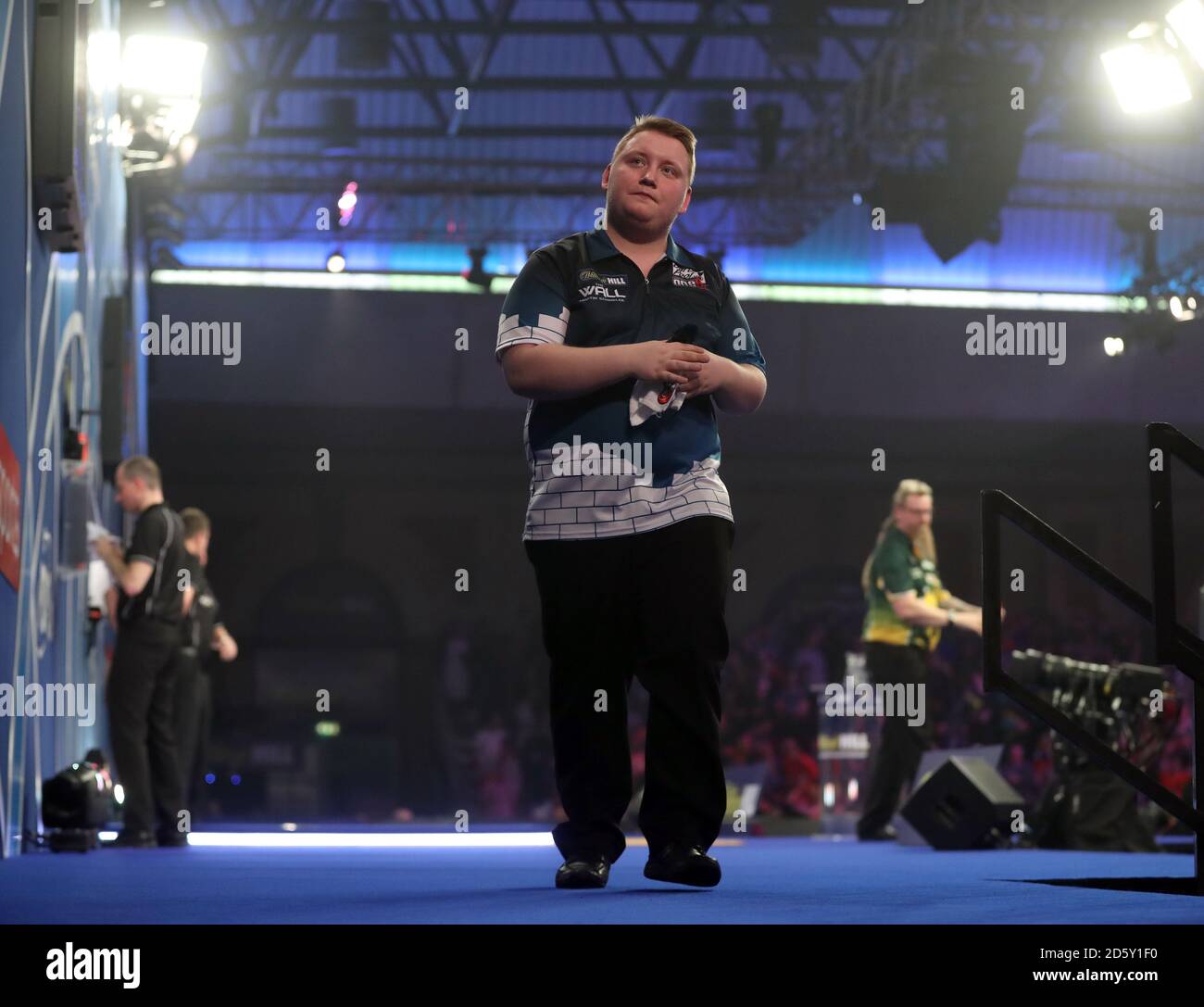 Martin Schindler walks off at the end of his game during day seven of ...
