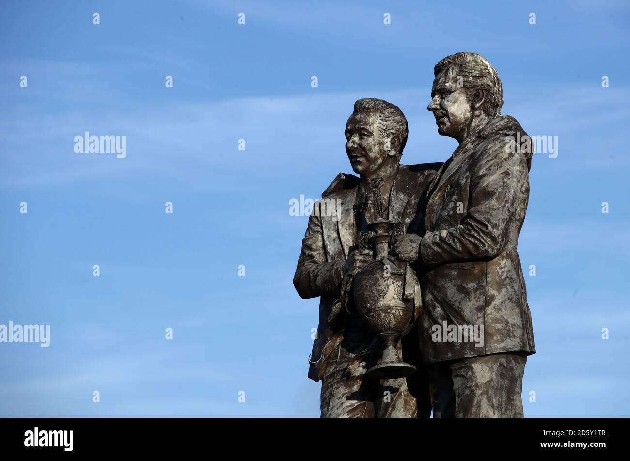 A statue of former manager Brian Clough and assistant Peter Taylor ...
