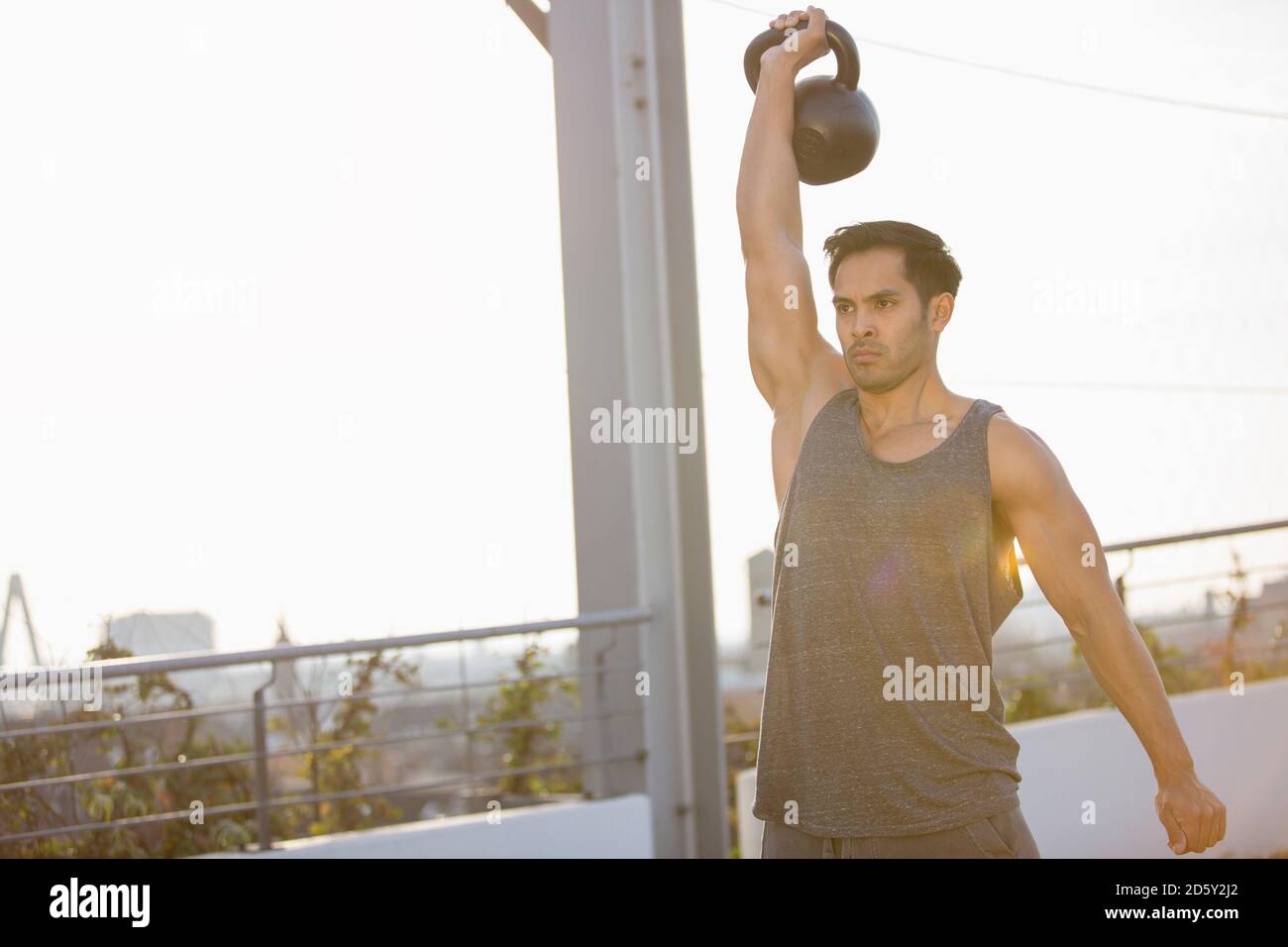 Asian man strength training hi-res stock photography and images - Alamy