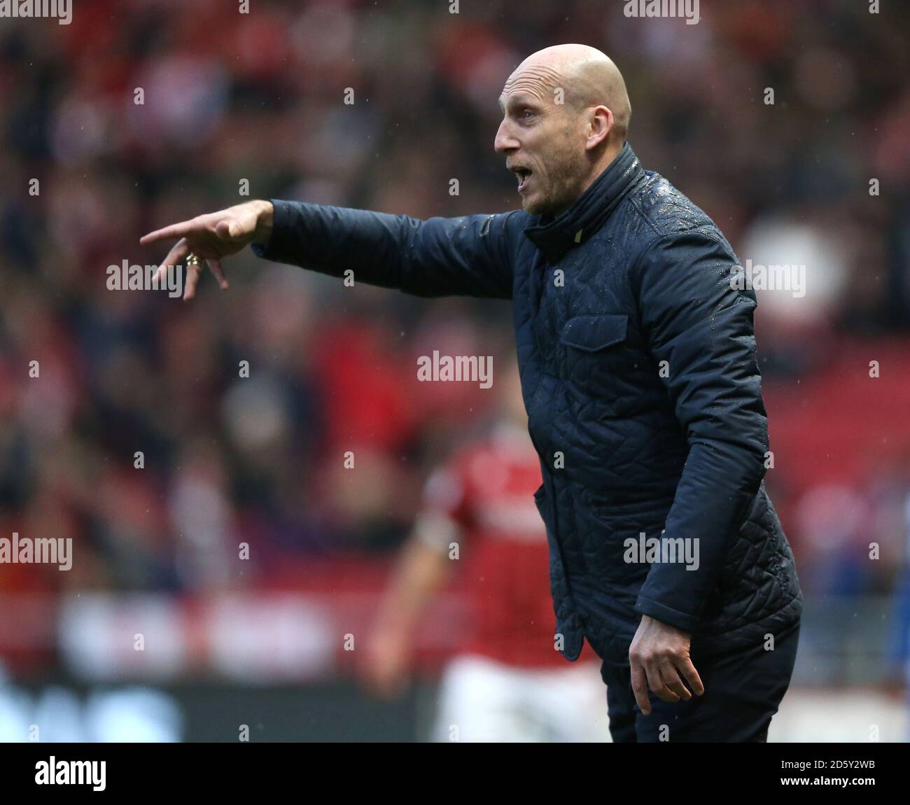 Reading manager Jaap Stam gestures on the touchline Stock Photo - Alamy