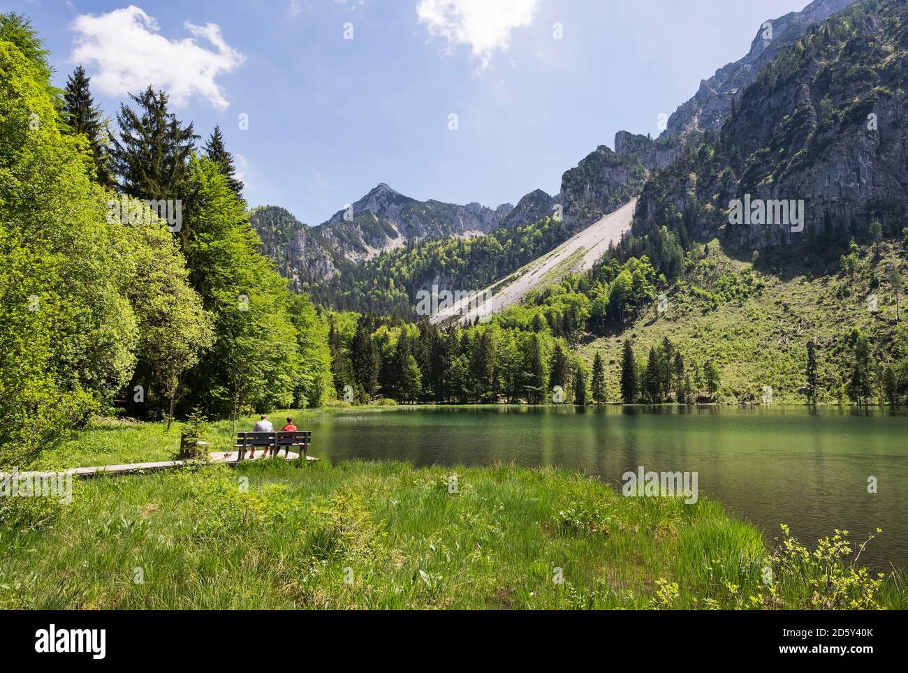 Germany, Bavaria, Chiemgau Alps, Inzell, Frillensee and Staufen ...