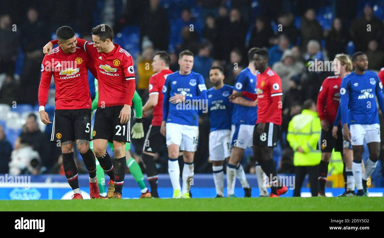 Manchester United's Marcos Rojo and Manchester United's Ander Herrera ...