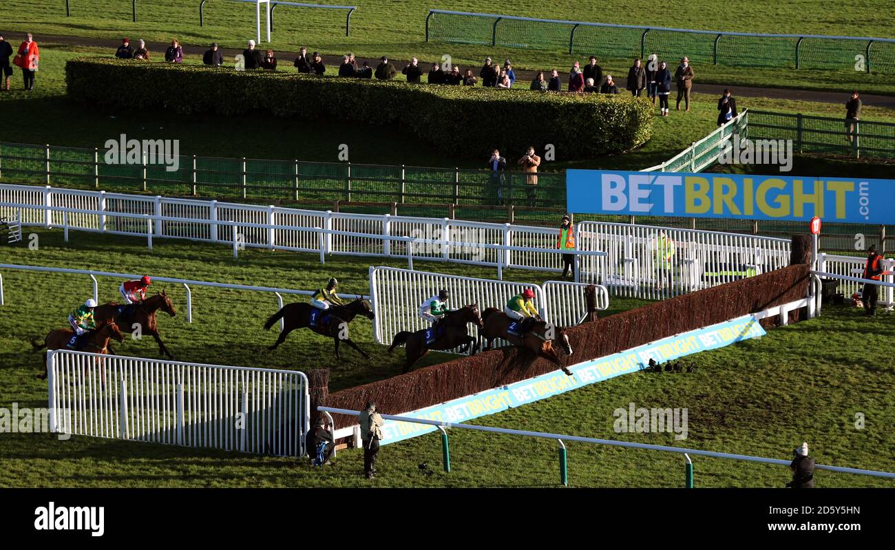 Jockey Bryan Cooper on Sizing Tennessee leads the field during the ...
