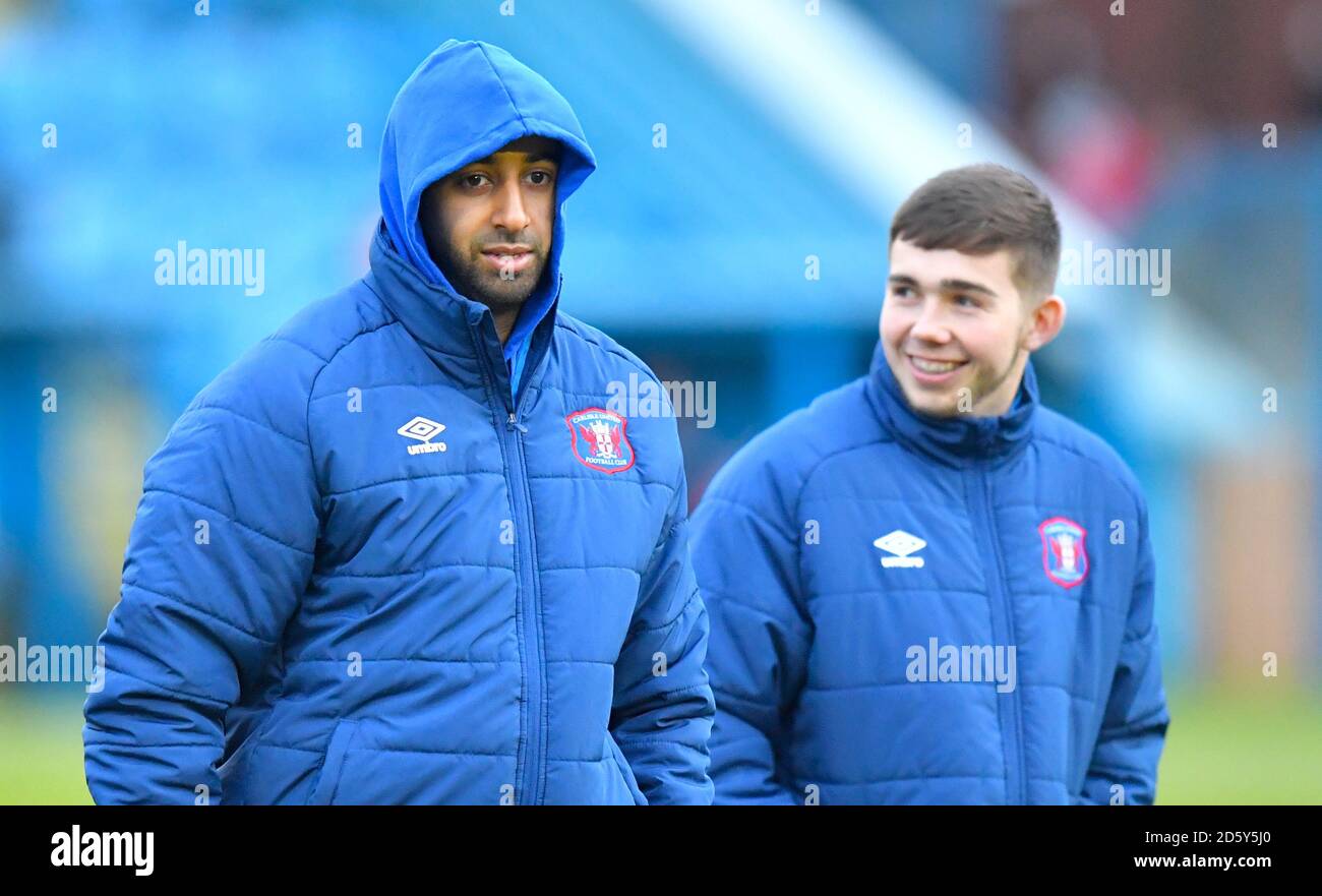 Carlisle United's Samir Nabi (left) ahead of the match Stock Photo - Alamy