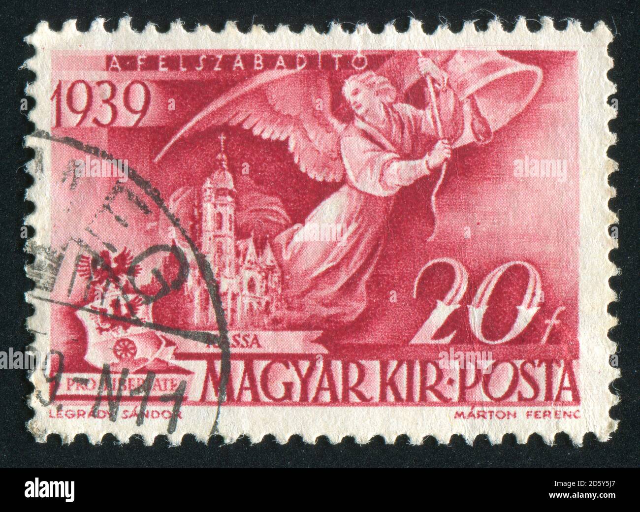 HUNGARY - CIRCA 1940: stamp printed by Hungary, shows Cathedral Kassa ...