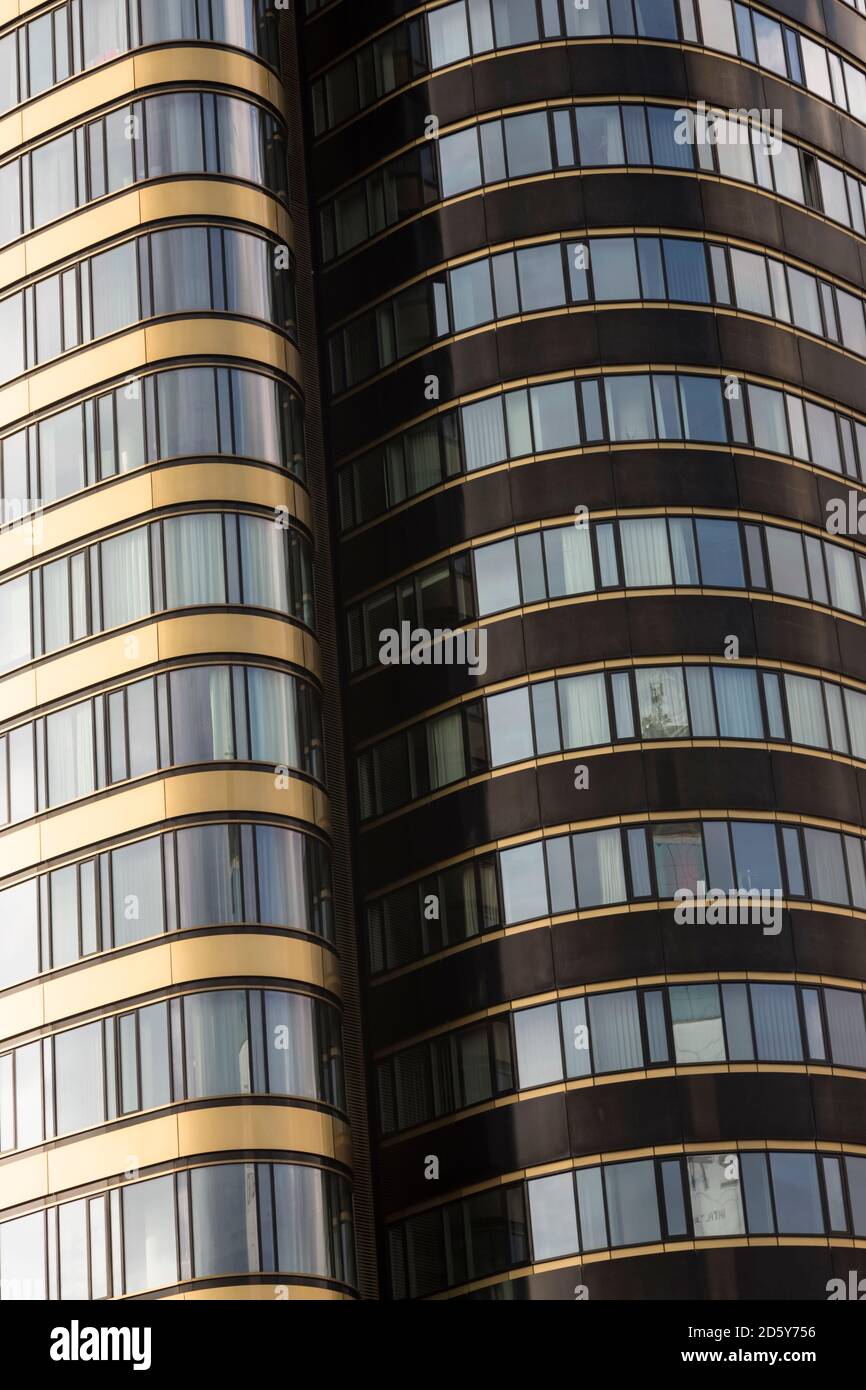 Poland, Warsaw, part of facade of Zebra Tower Stock Photo - Alamy