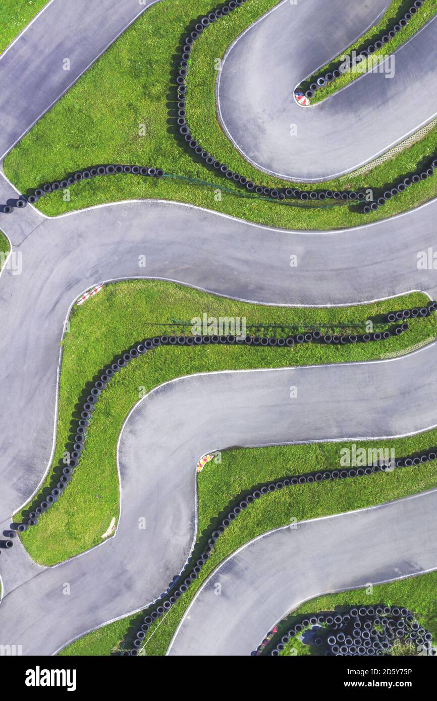 Drone view go kart hi-res stock photography and images - Alamy