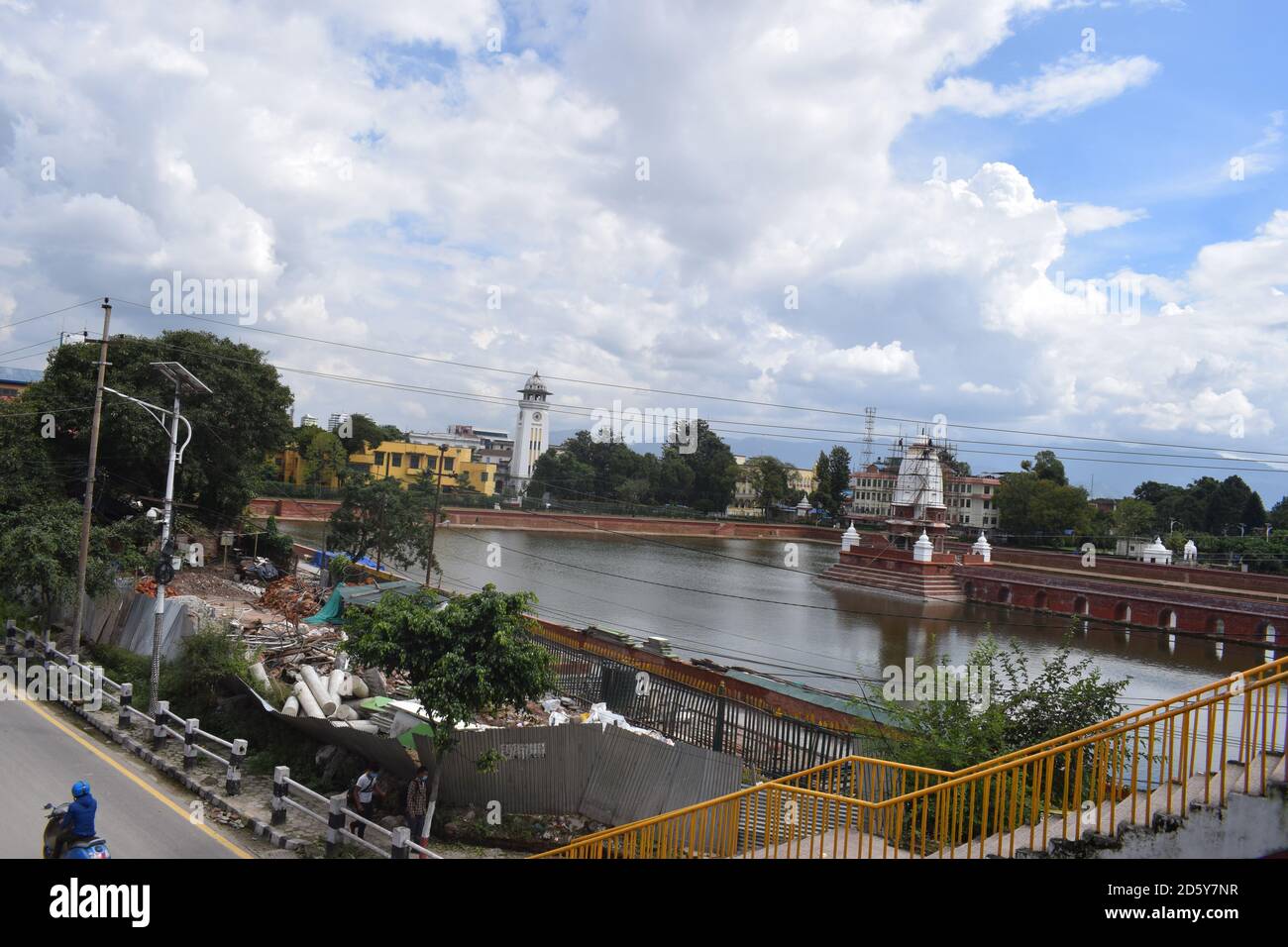 Nepal, Kathmandu, Rani Pokhari pond, in the center of the sanctuary of ...