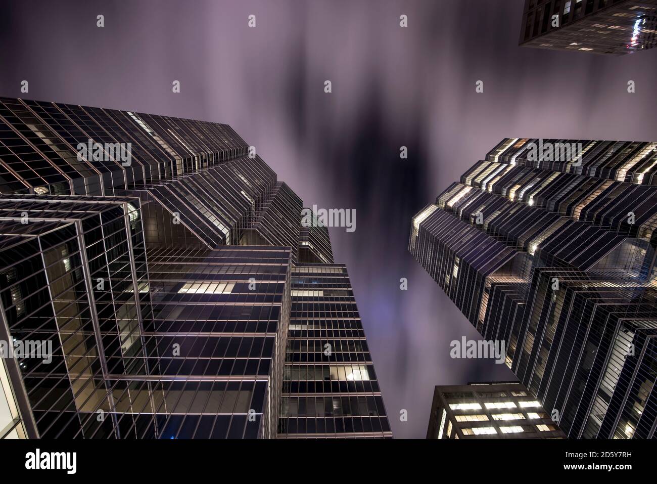 Canada, Ontario, Toronto, financial district, modern bank buildings ...