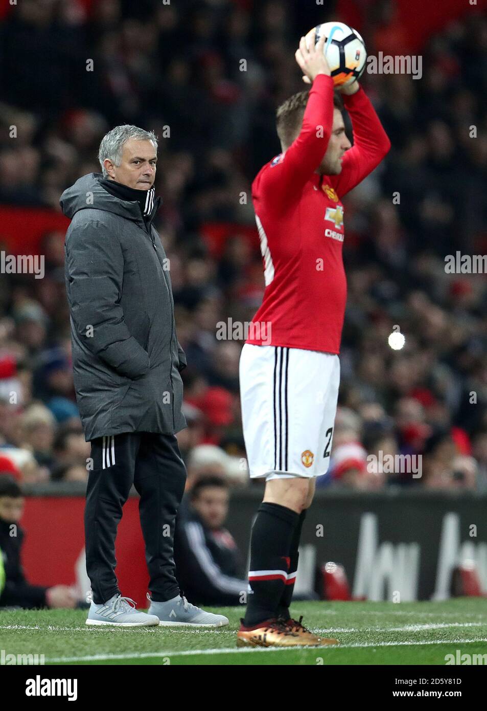 Manchester United manager Jose Mourinho and Manchester United's Luke ...
