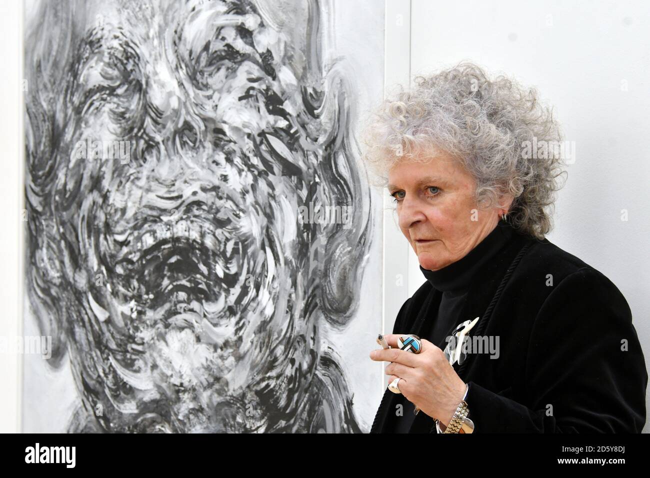 London, UK - 14 October 2020 British artist Maggi Hambling with ...