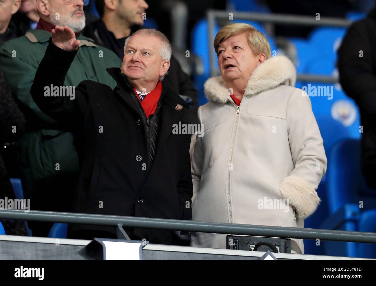 Bristol City owner Steve Lansdown and his wife Maggie Lansdown attend ...