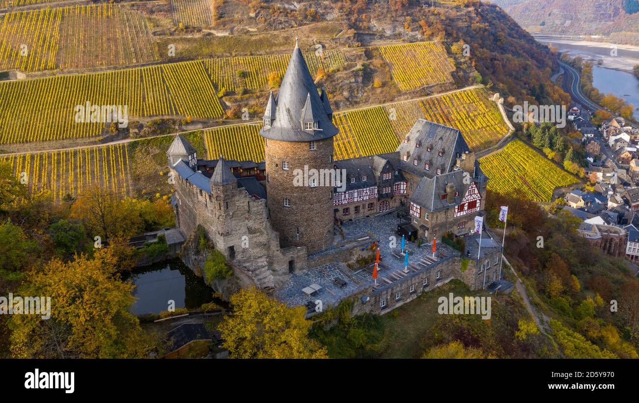 Aerial view of stahleck castle hi-res stock photography and images - Alamy