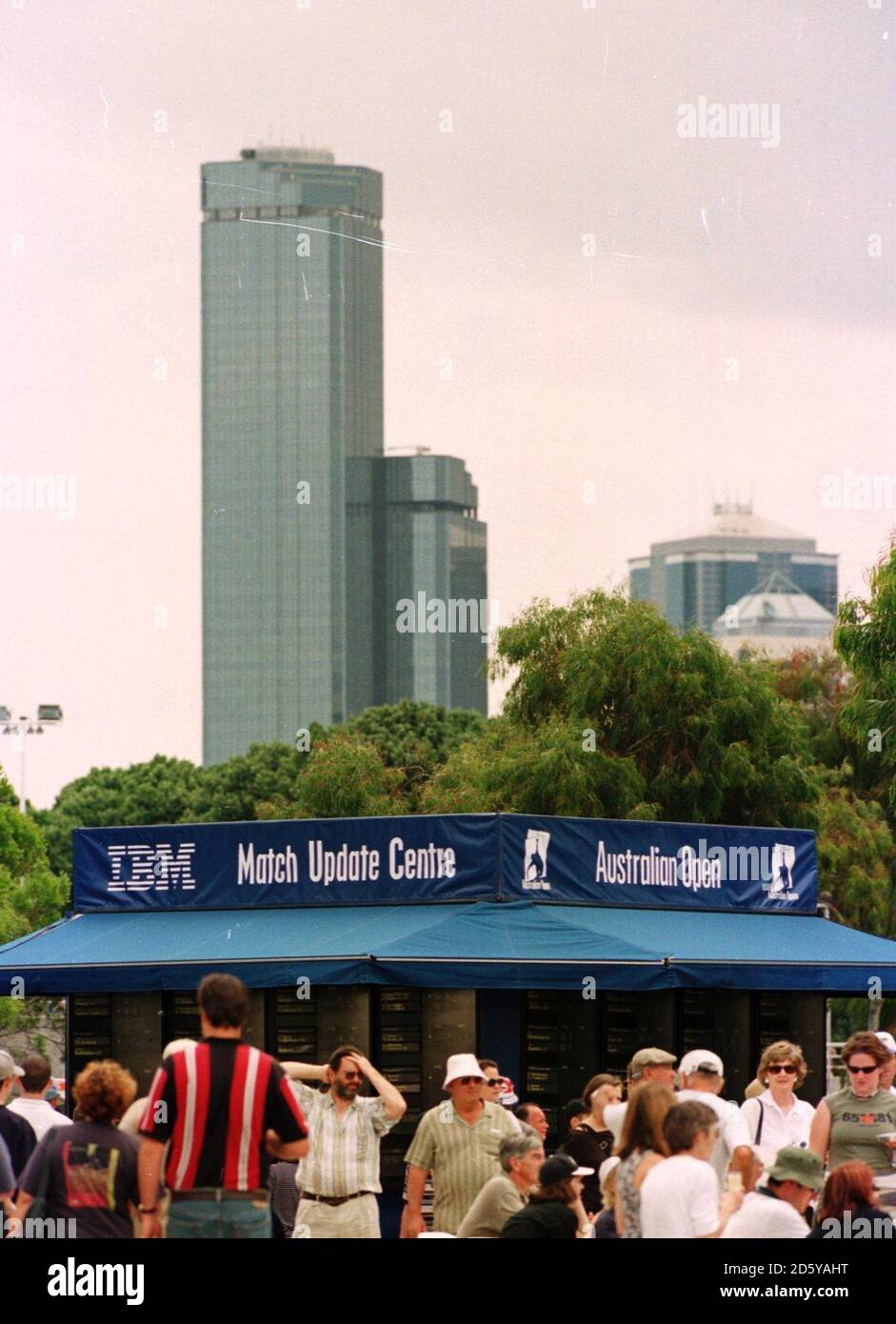 IBM scoreboard at Melbourne Park Stock Photo - Alamy