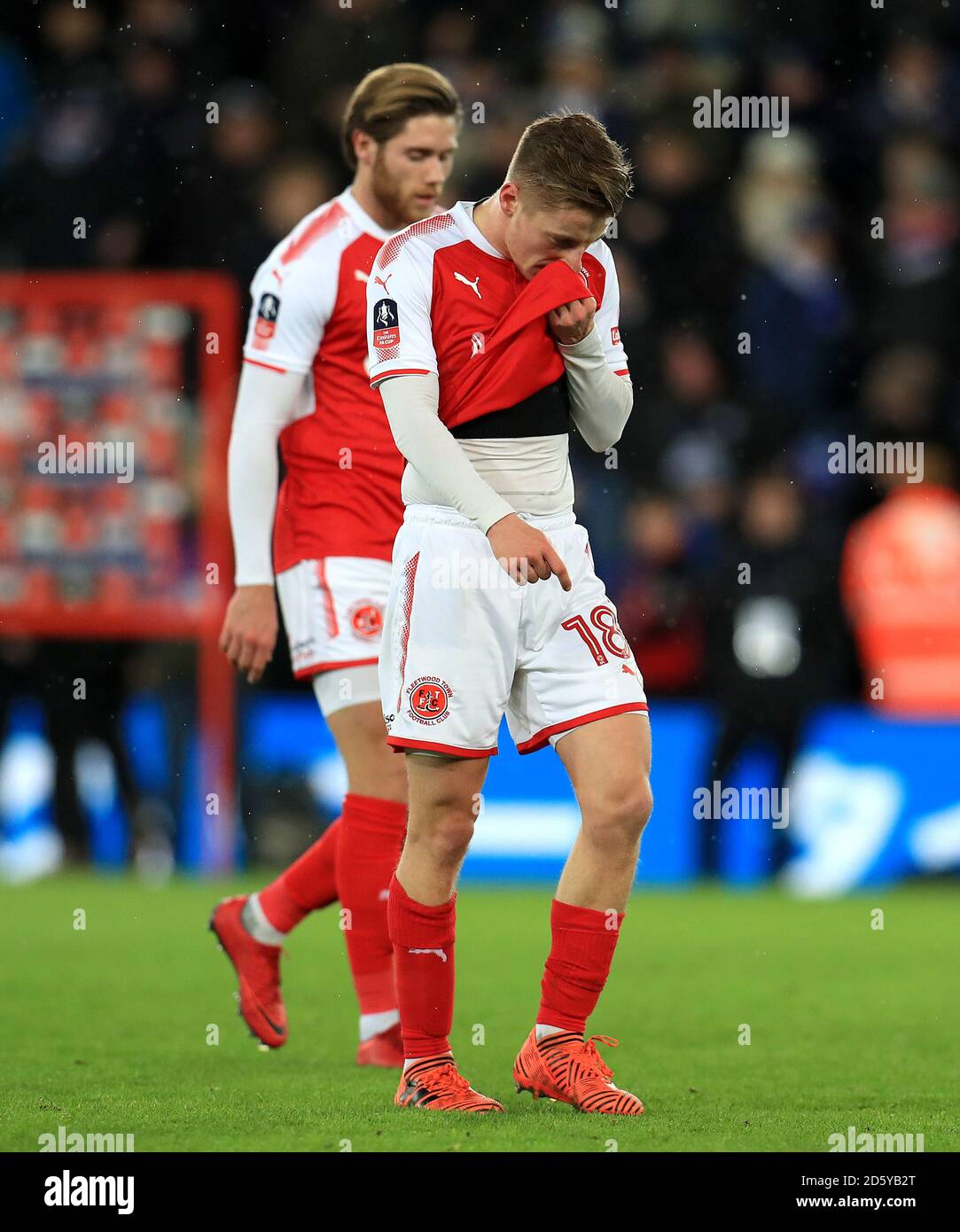 Fleetwood Town's George Glendon looks dejected after the final whistle ...