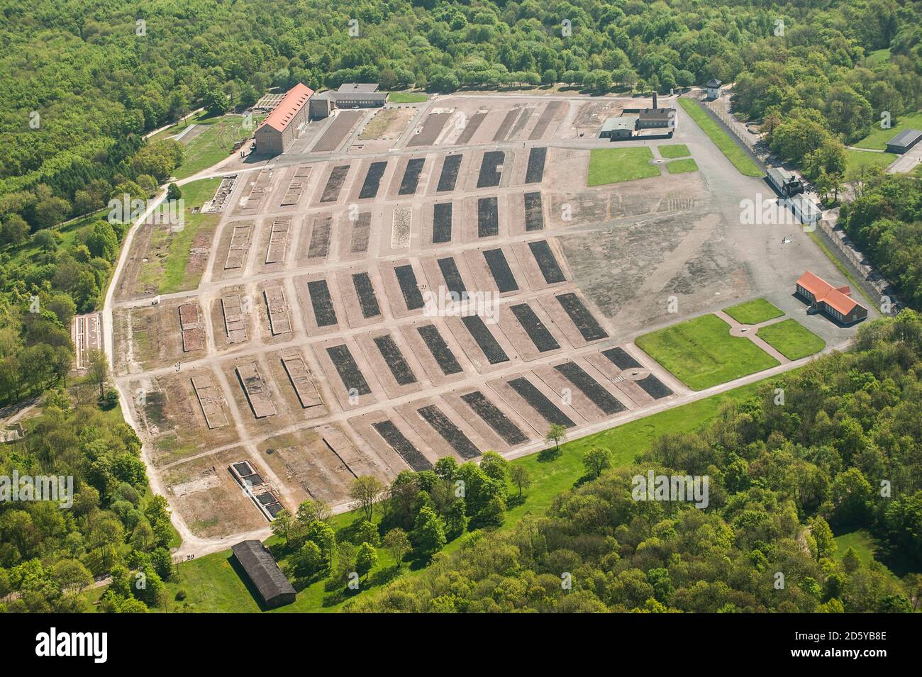 Germany, Weimar, aerial view of Buchenwald memorial Stock Photo - Alamy