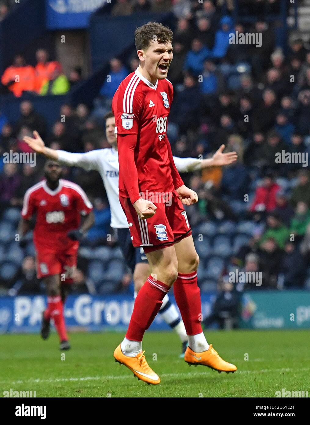 Birmingham City's Sam Gallagher celebrates scoring his side's first ...
