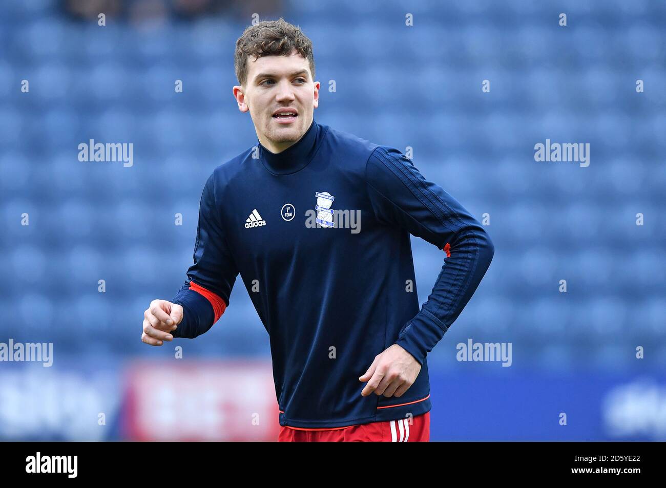 Birmingham City's Sam Gallagher warming up before the game Stock Photo ...