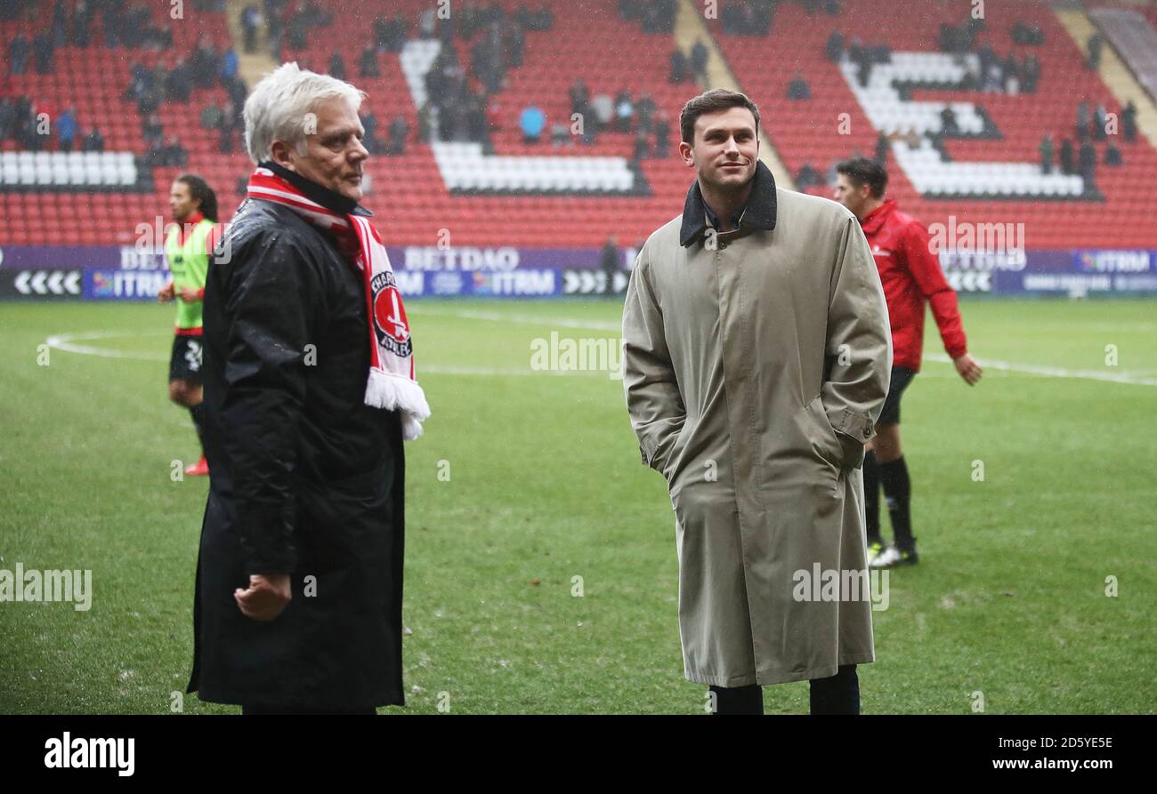 Colin Knox (left, father) and Jamie Knox (brother) during a tribute to ...