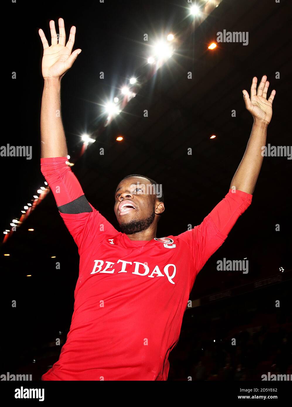 Charlton Athletic's Stephy Mavididi celebrates at the end of the match ...