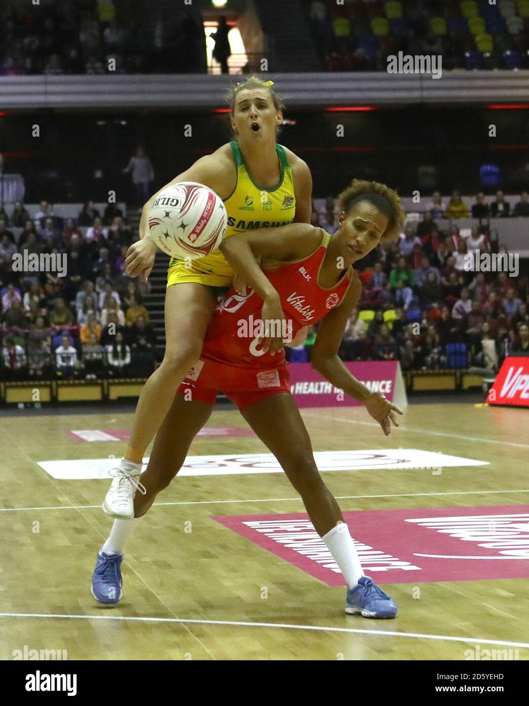 Australia Diamonds Gabrielle Simpson reaches for the ball ahead of ...