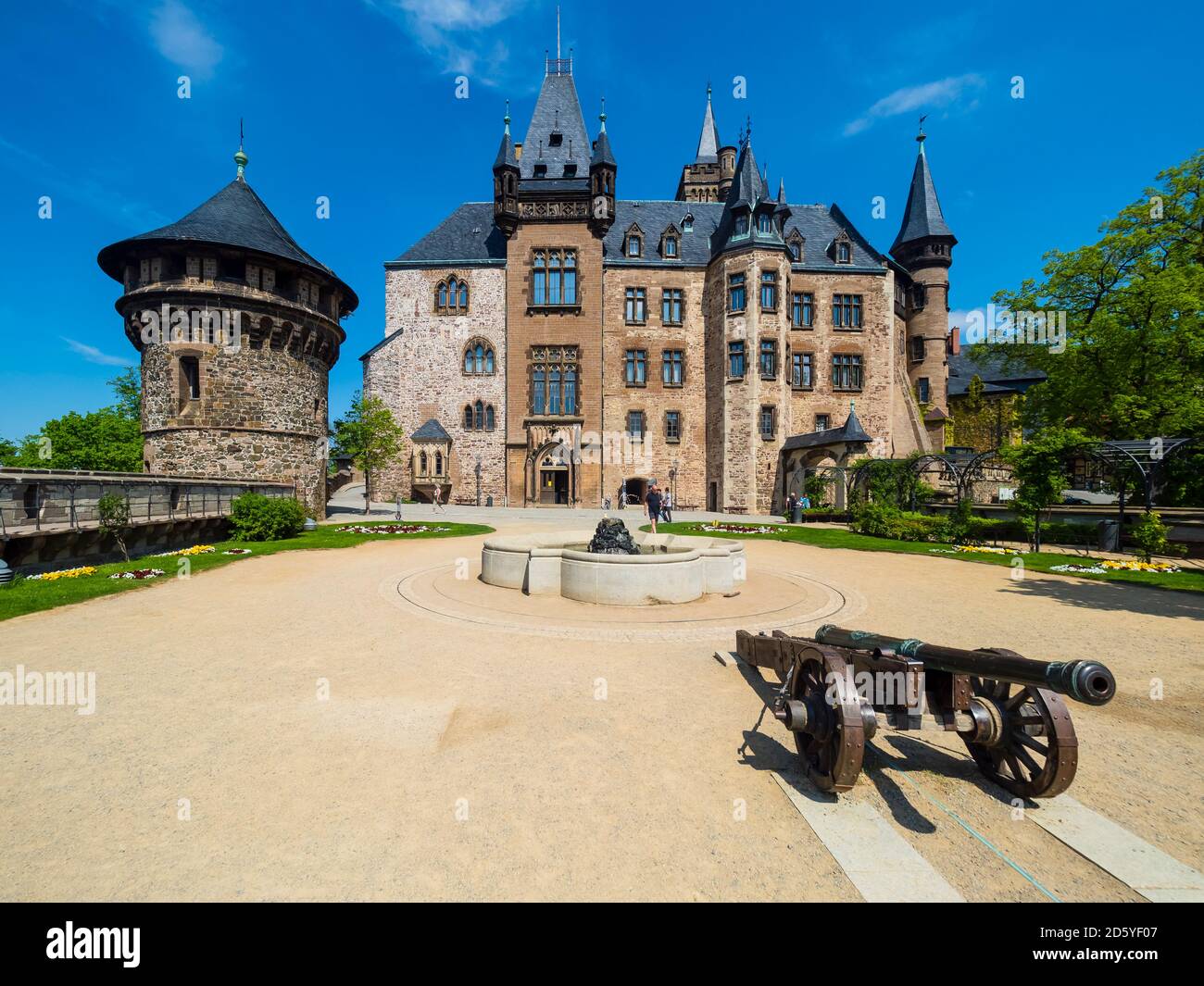 Germany, Saxony-Anhalt, Wernigerode, Wernigerode Castle, Hausmann Tower ...