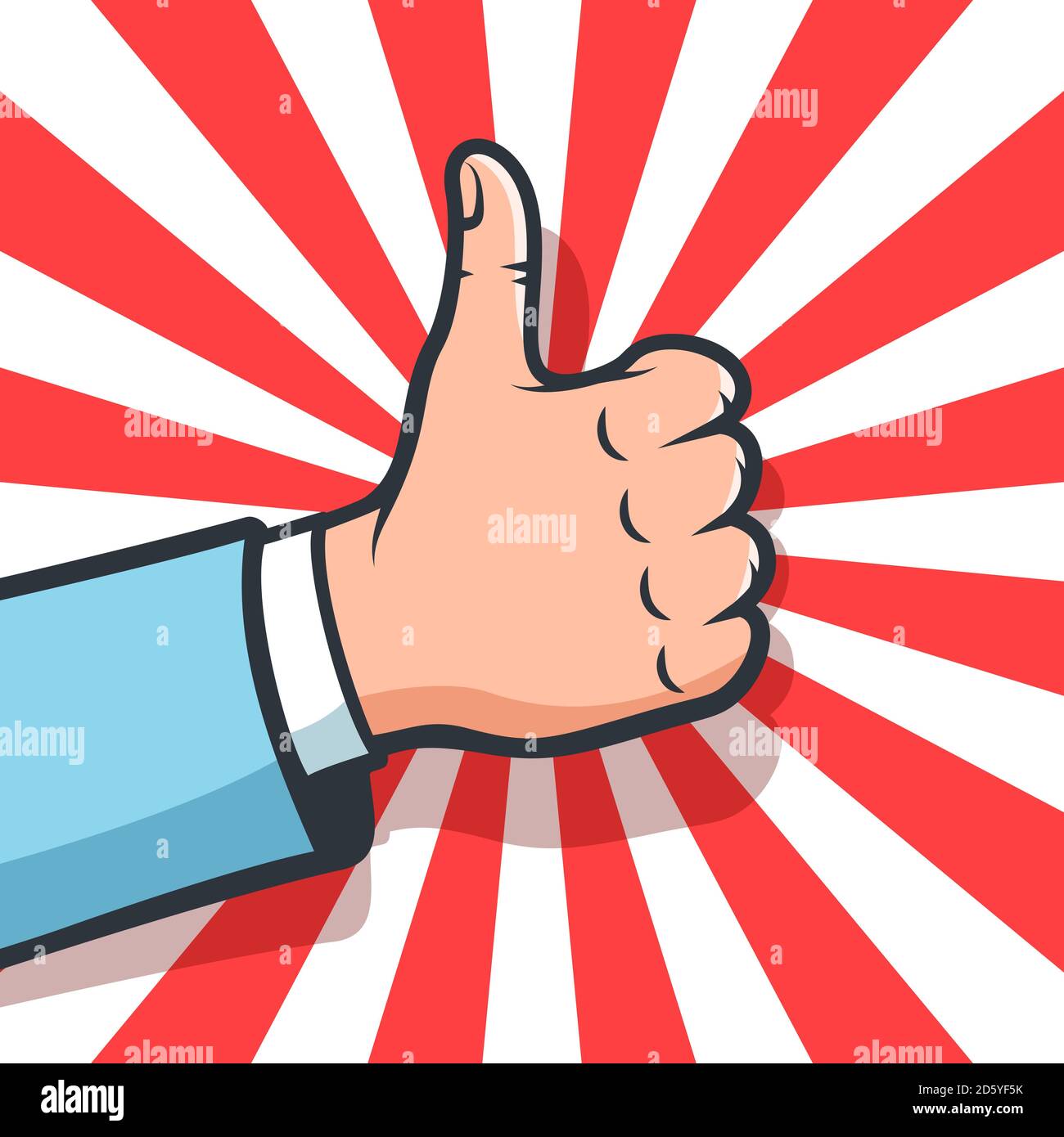 Thumb up Like sign. Super - hand gesture Stock Vector Image & Art - Alamy