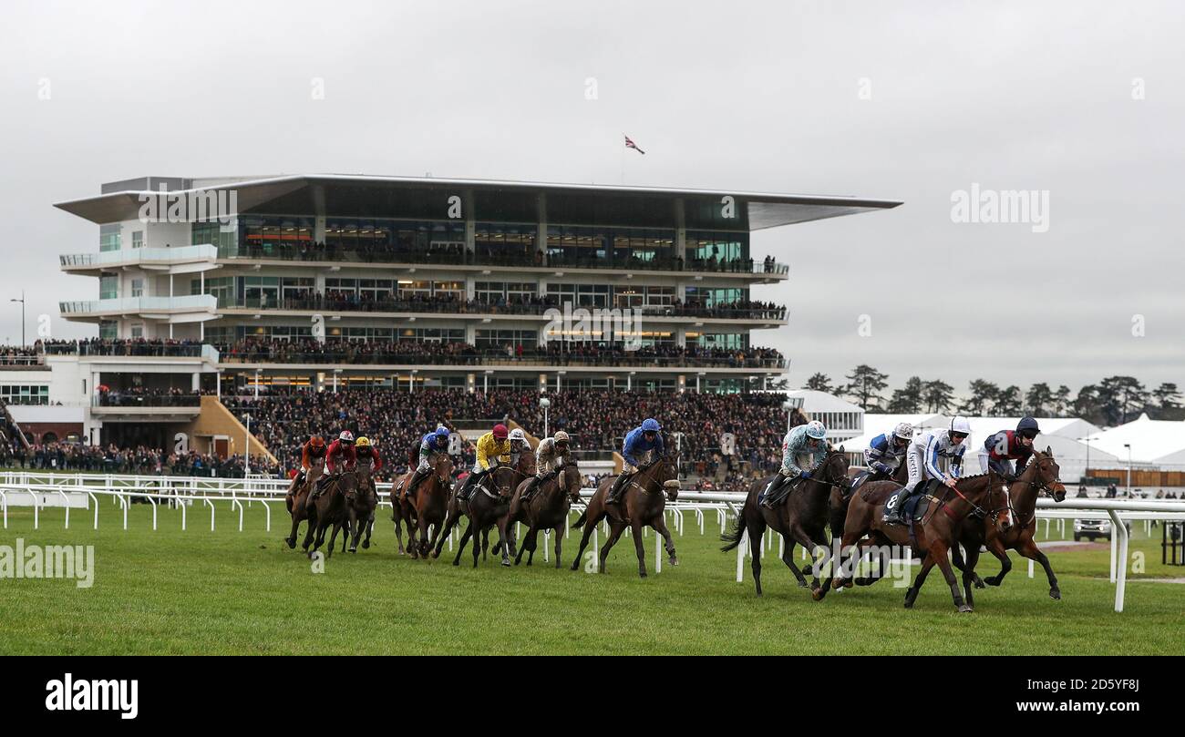 The field takes the bend in the Crest Nicholson Handicap Chase Stock ...