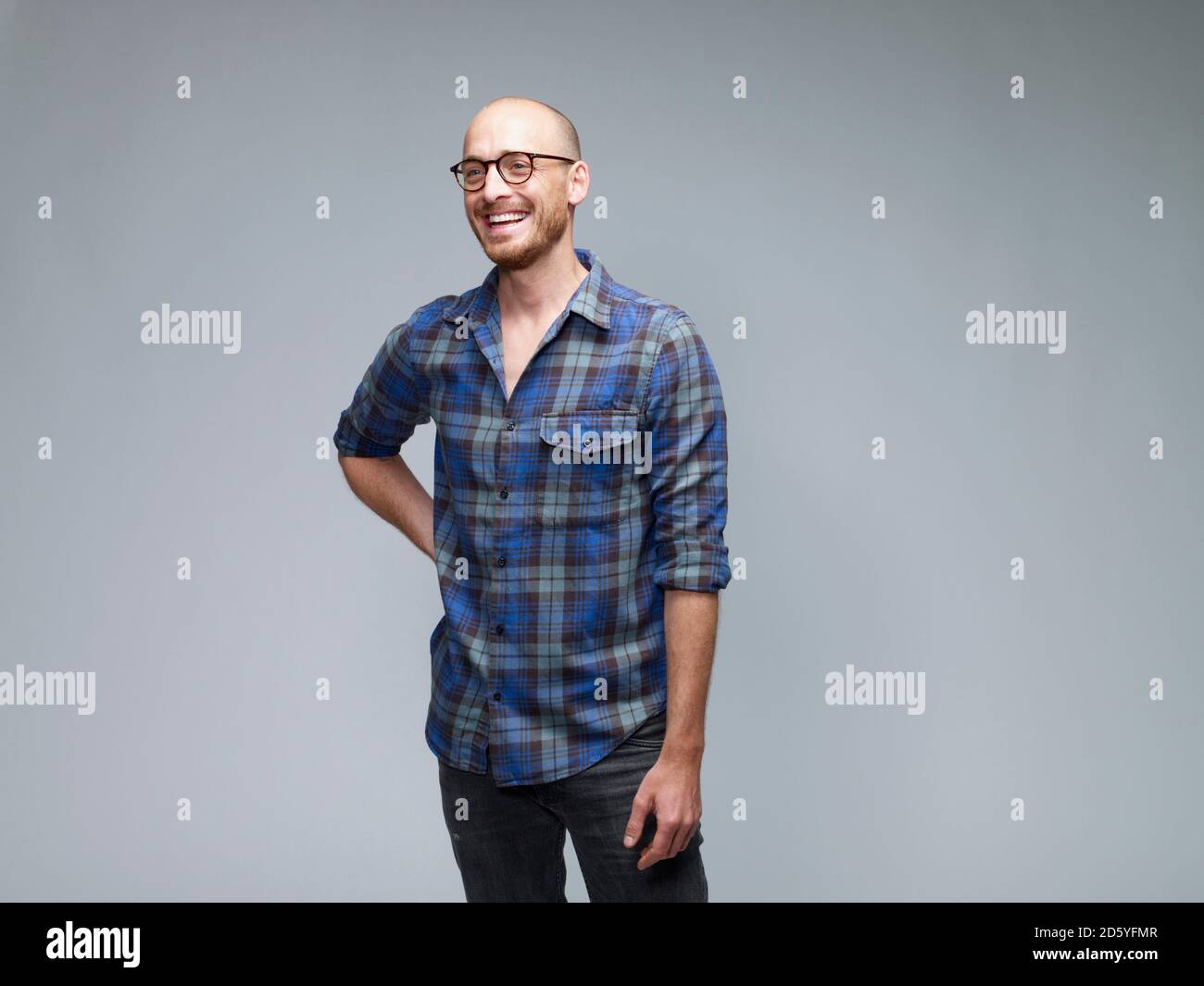 Laughing bald man bald hi-res stock photography and images - Alamy