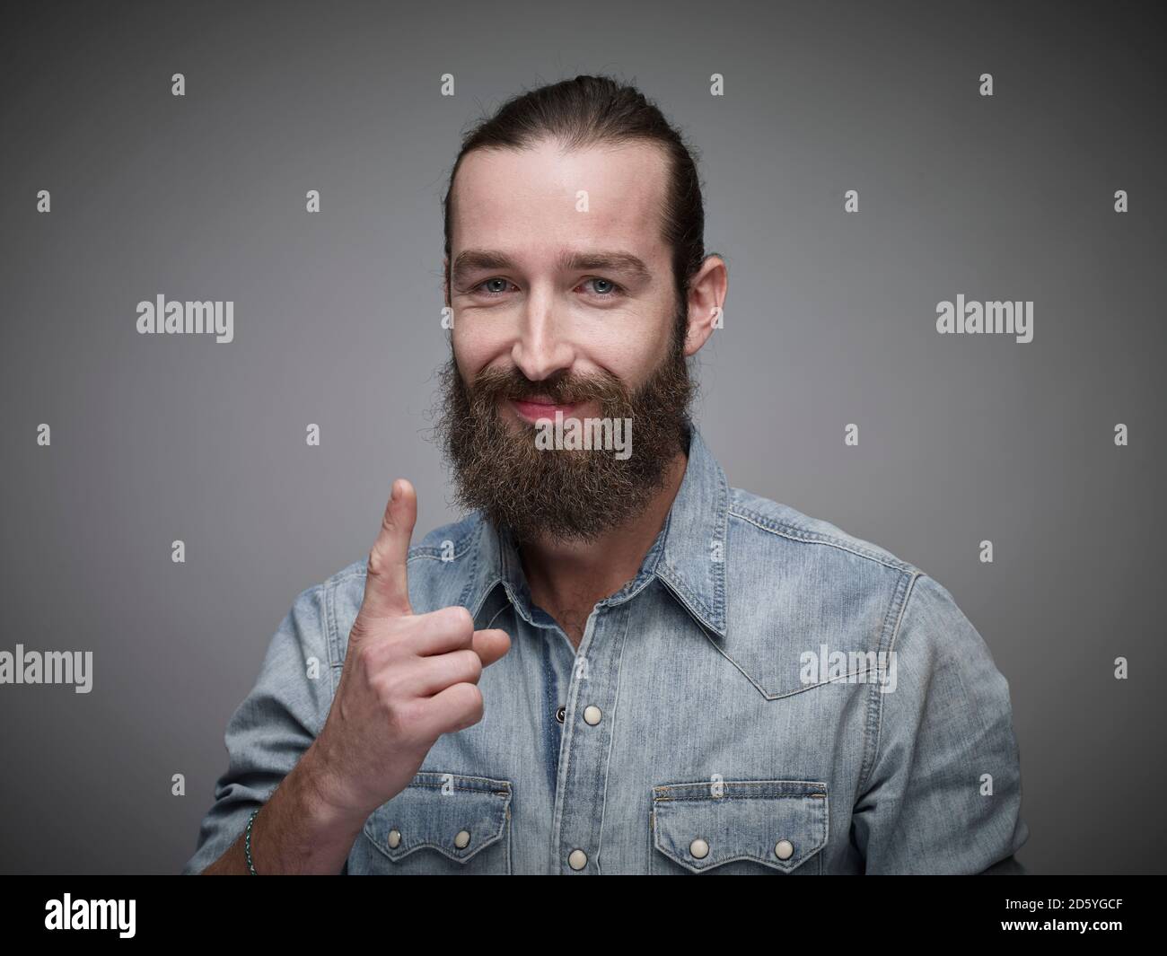 Man hand index finger up hi-res stock photography and images - Alamy