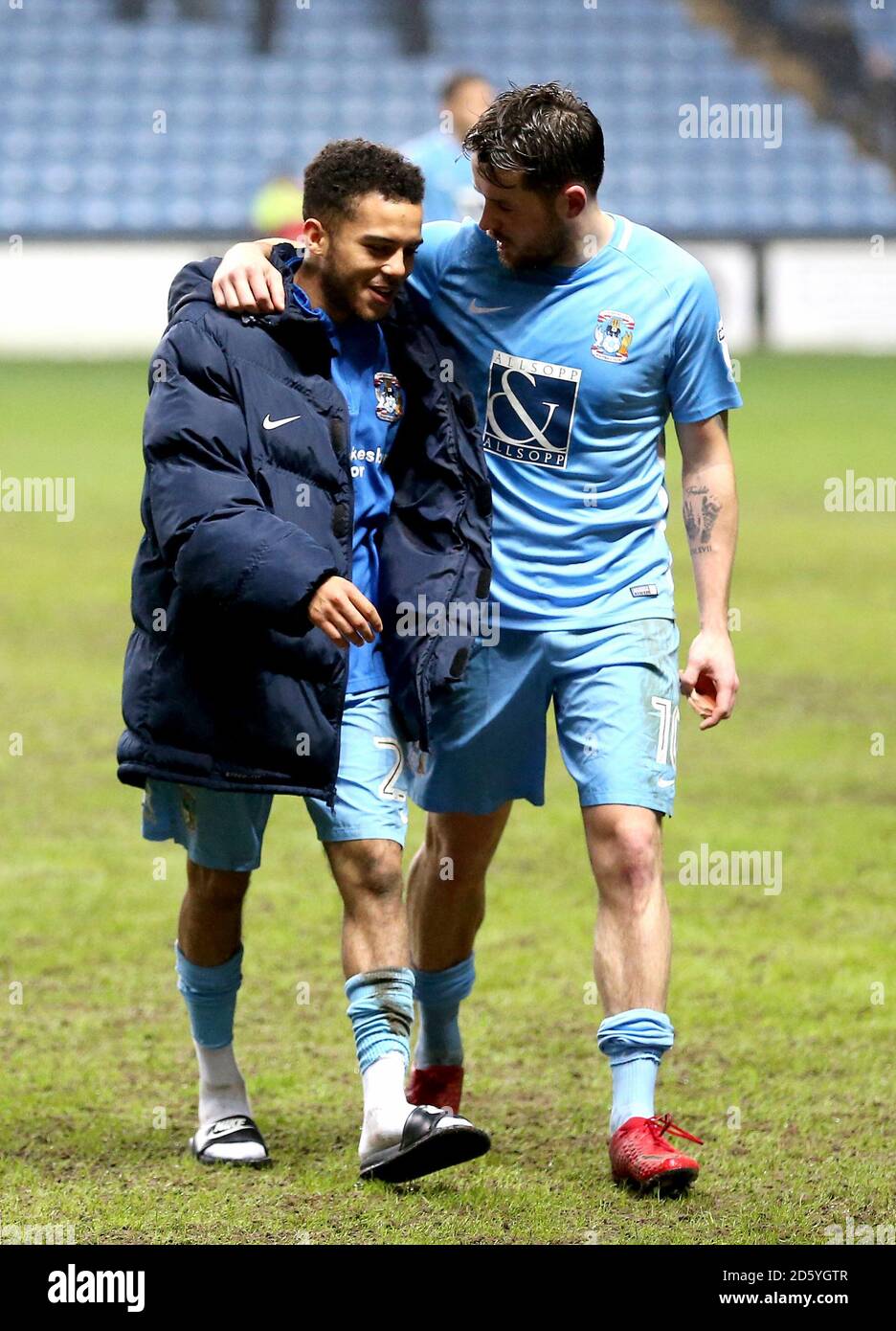Coventry City's Devon Kelly-Evans (left) and Coventry City's Marc ...