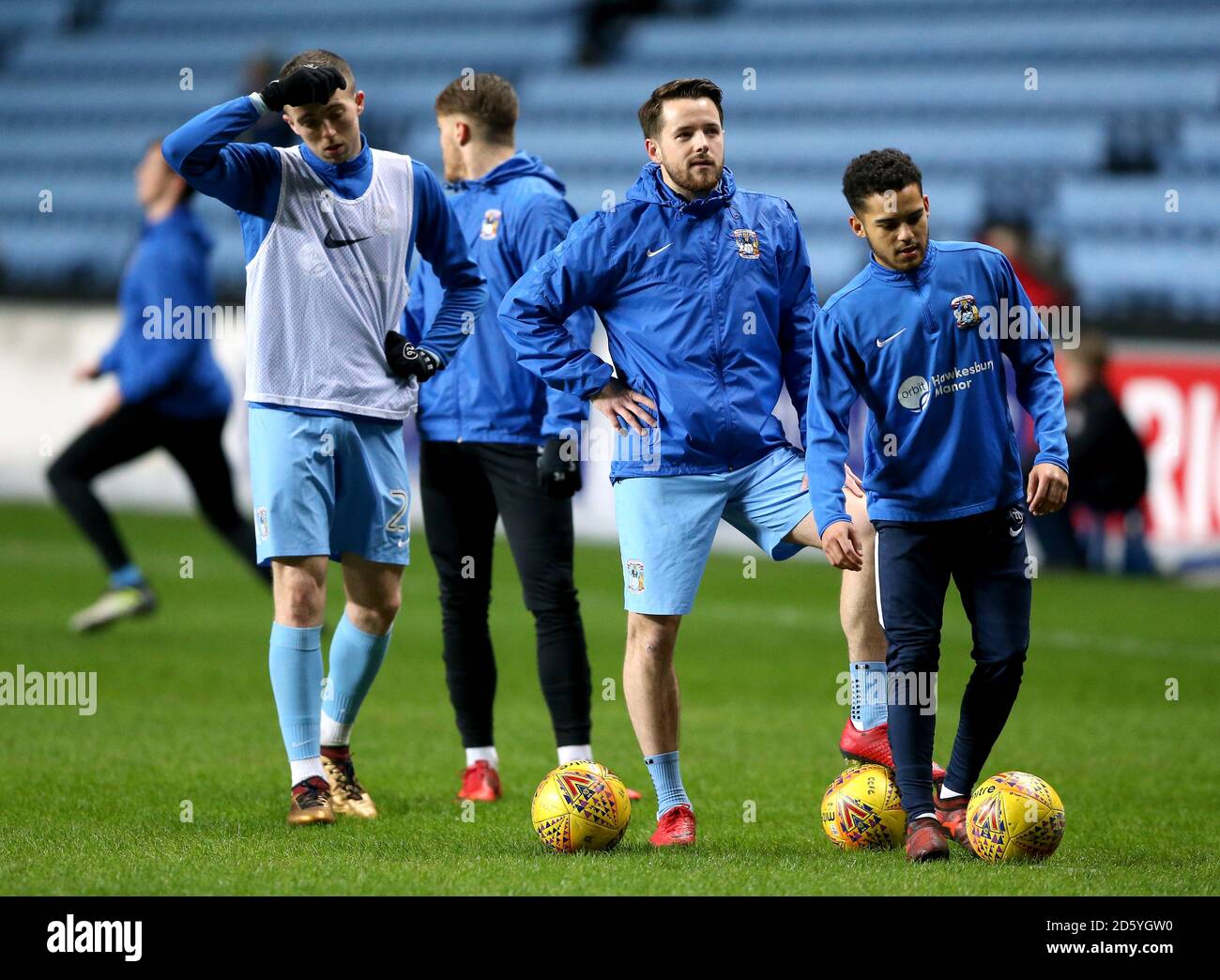 Coventry City's Devon Kelly-Evans (right) and Marc McNulty (centre ...