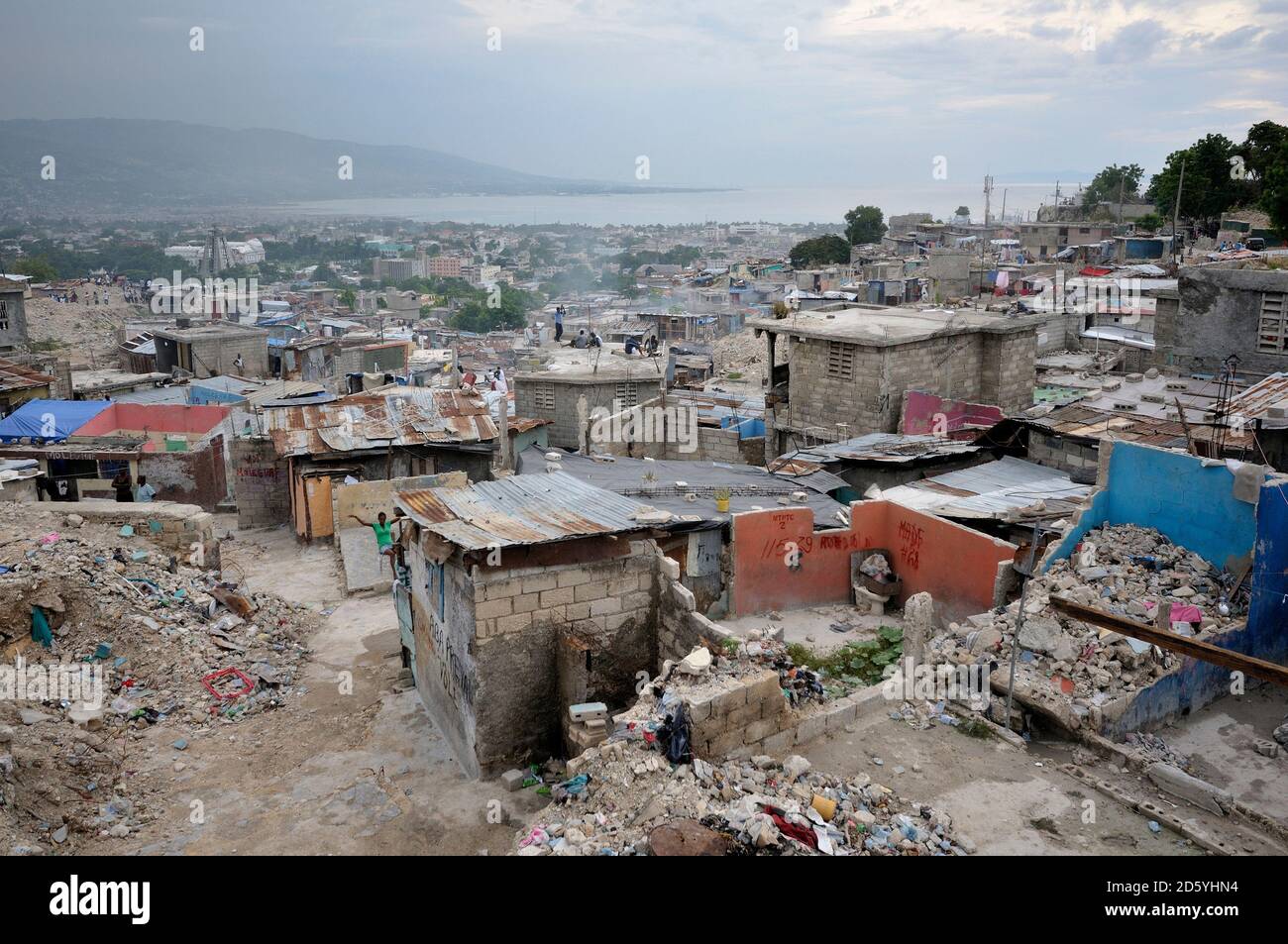 Haiti, Port-au-Prince, Deprived area at Fort National Stock Photo - Alamy