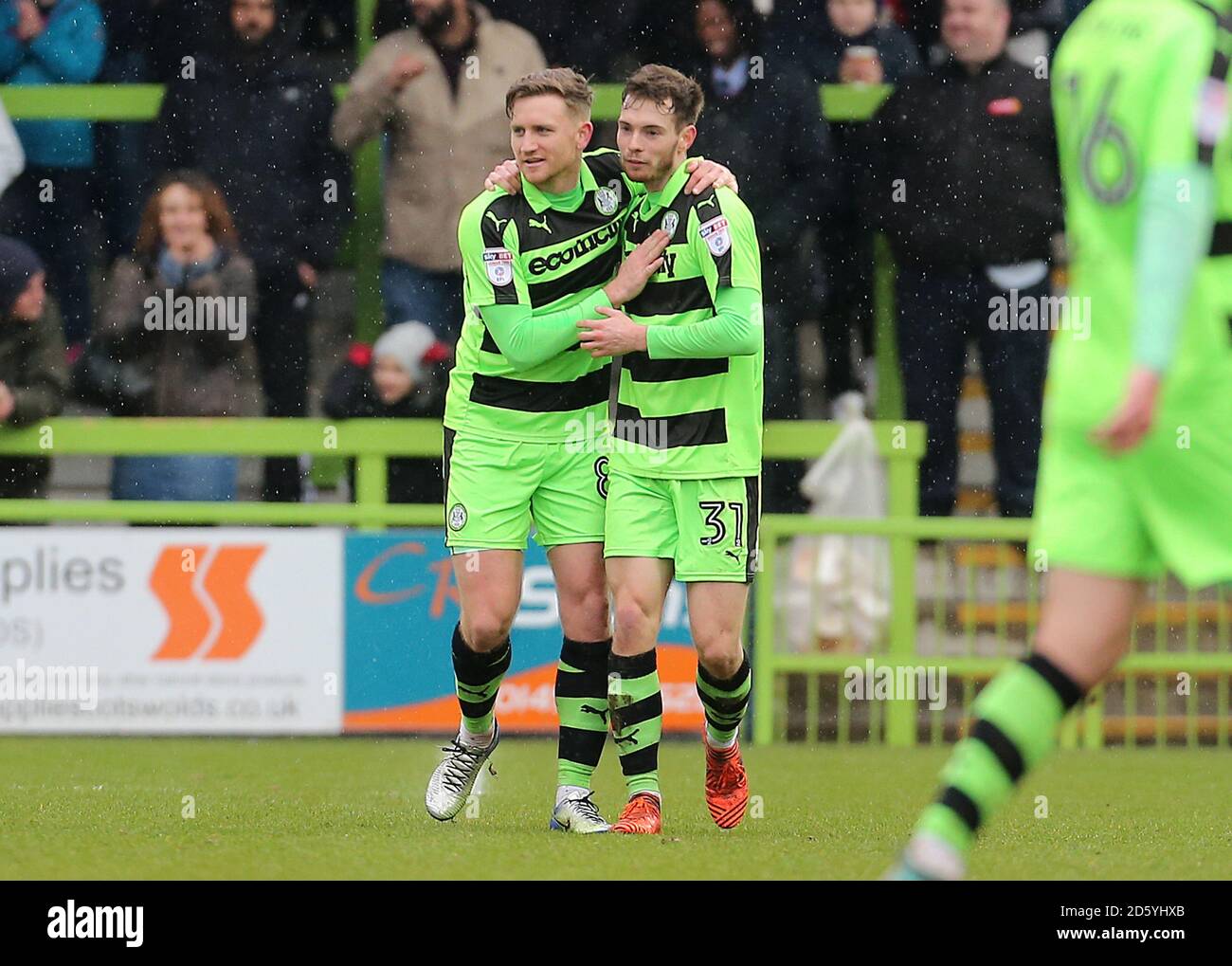 Forest Green Rovers Alex Bray (31) celebrates scoring his sides first ...