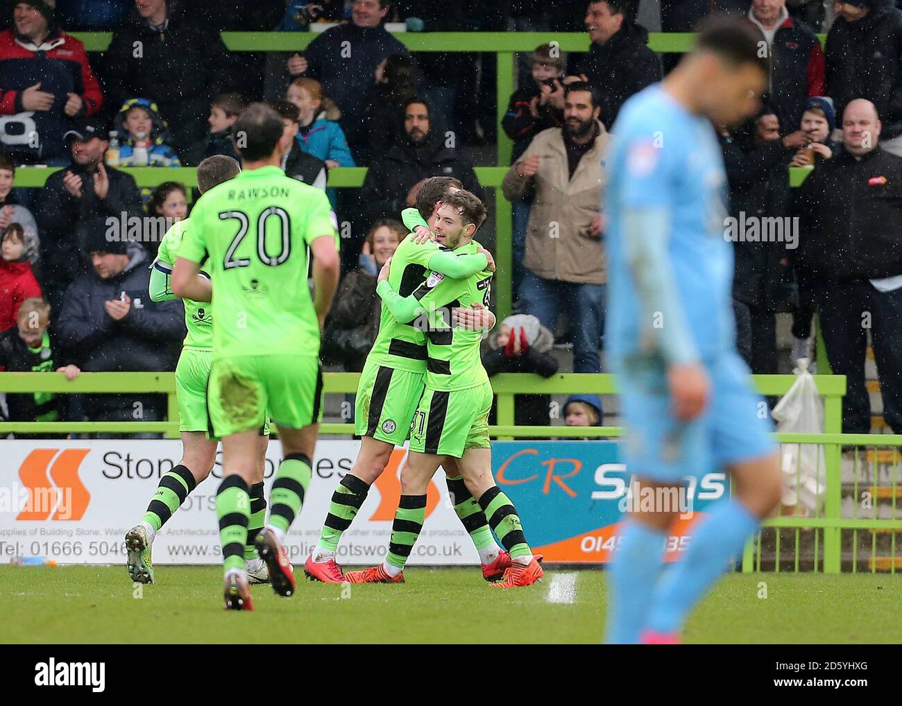 Forest Green Rovers Alex Bray celebrates scoring his sides first goal ...